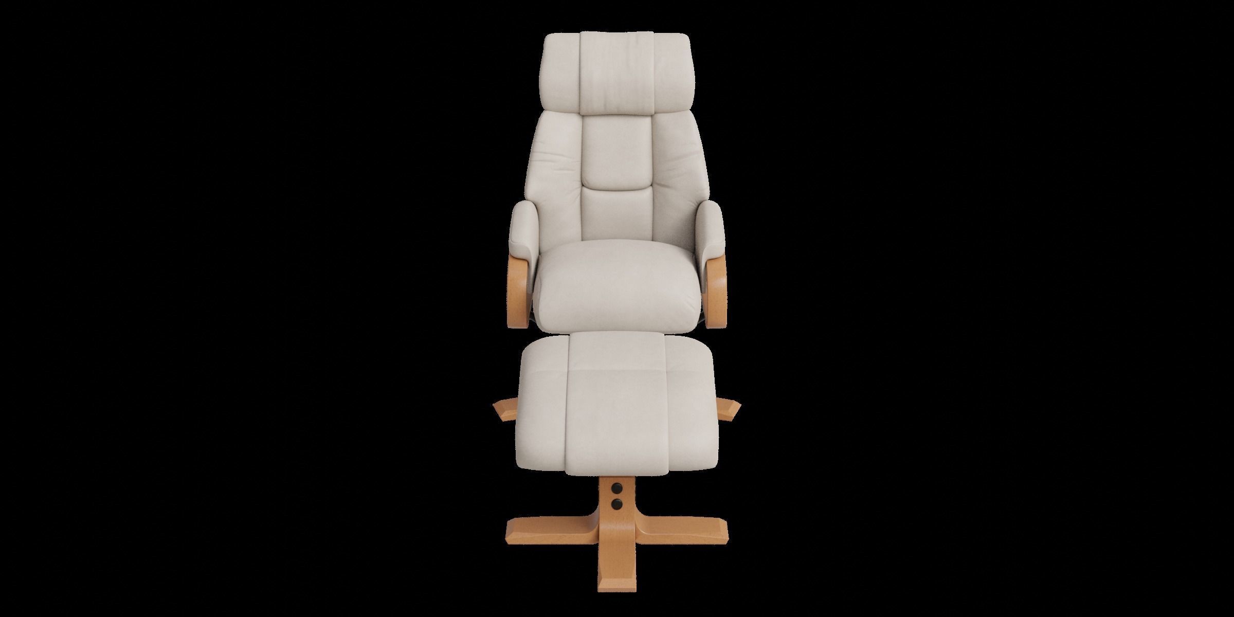 Nice Luxury Real Leather Recliner Chair Dimensions 3D model | CGTrader