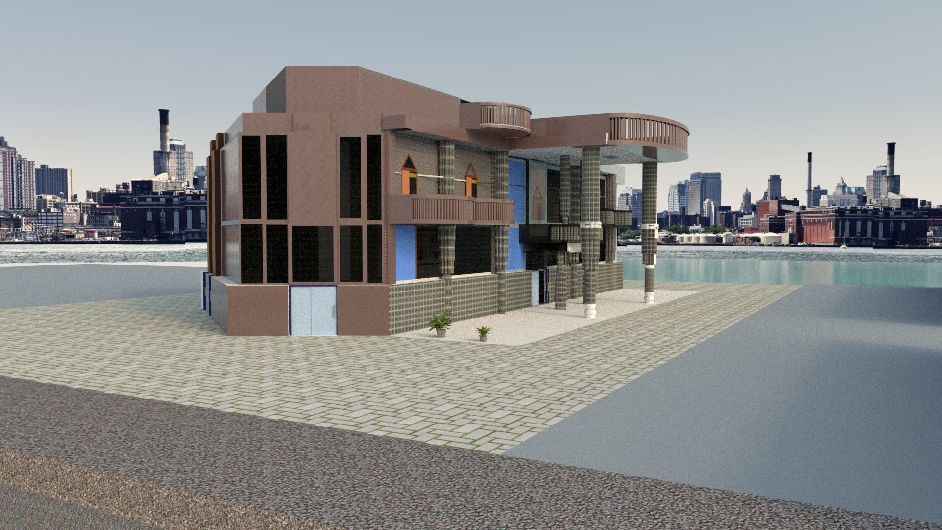 Use free SketchUp 3d house exterior modeling design 3D model | CGTrader