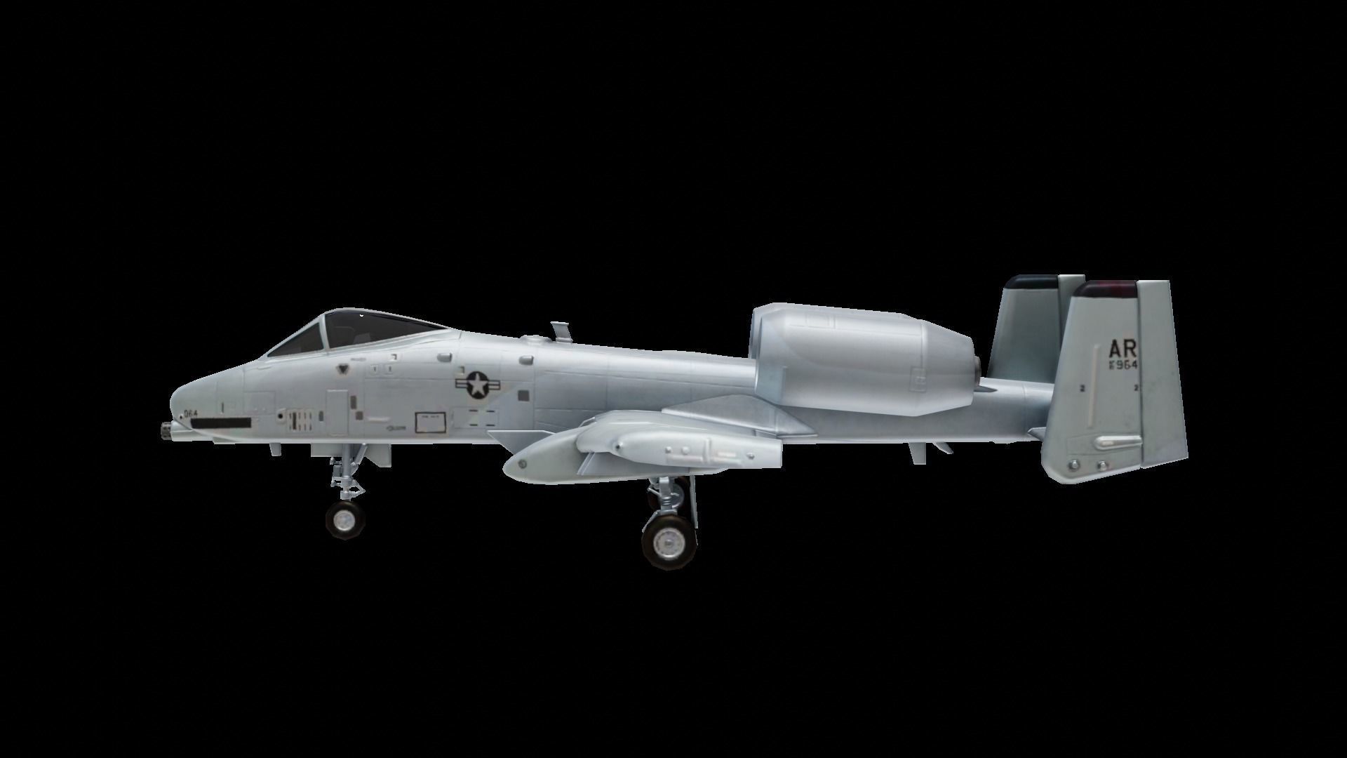 3D model Fairchild Republic A-10 Thunderbolt II VR / AR / low-poly ...