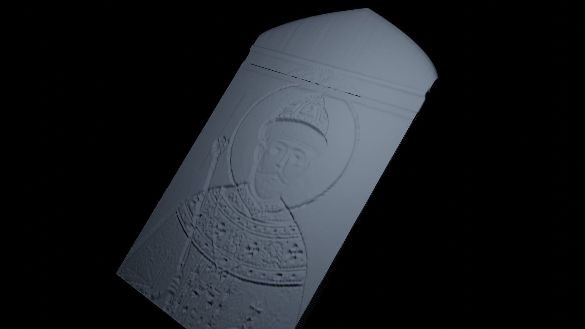 Beautiful Saint Tsar Martyr Nicholas II Icon Carving free 3D model ...