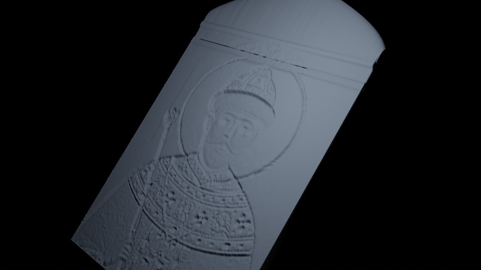 Beautiful Saint Tsar Martyr Nicholas II Icon Carving free 3D model ...