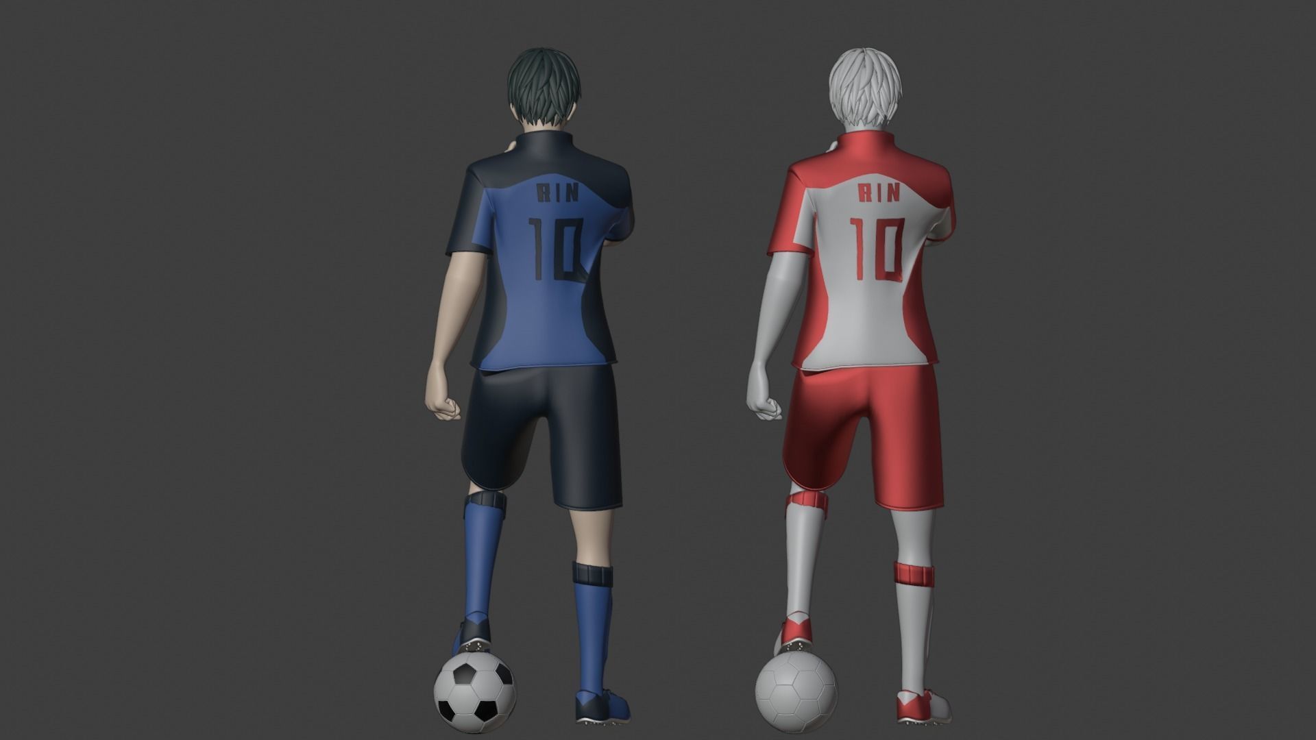 Rin Itoshi - Blue Lock 3D model rigged | CGTrader