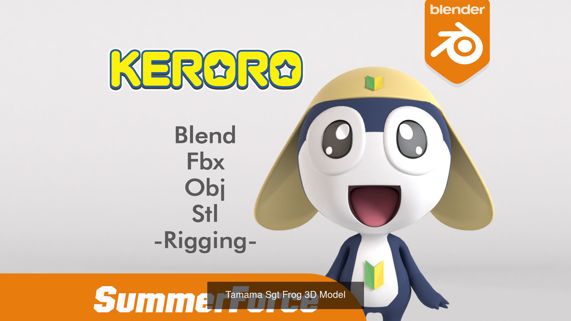 Sgt Frog 3d Model 3d Model Collection Cgtrader