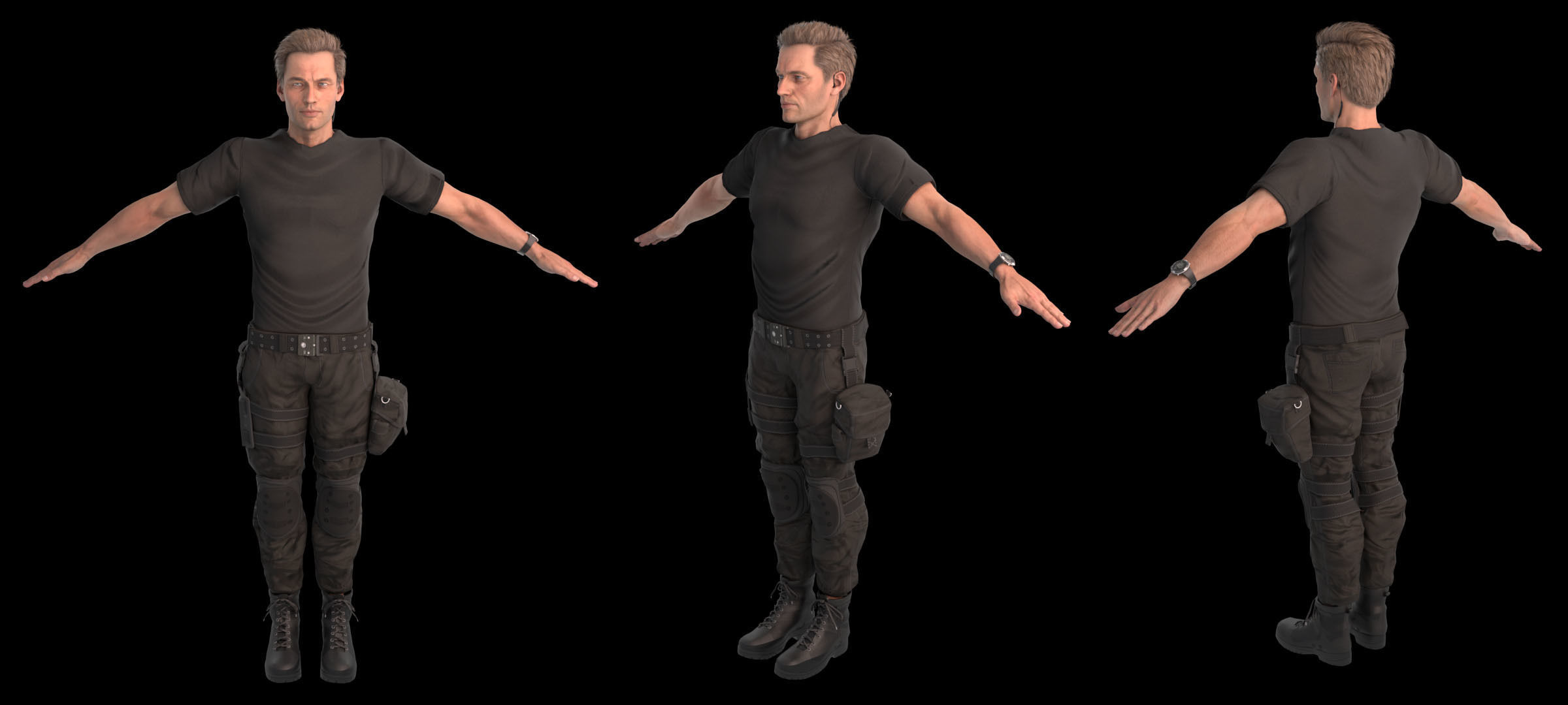 3D model Male SWAT Officer Rigged VR / AR / low-poly | CGTrader