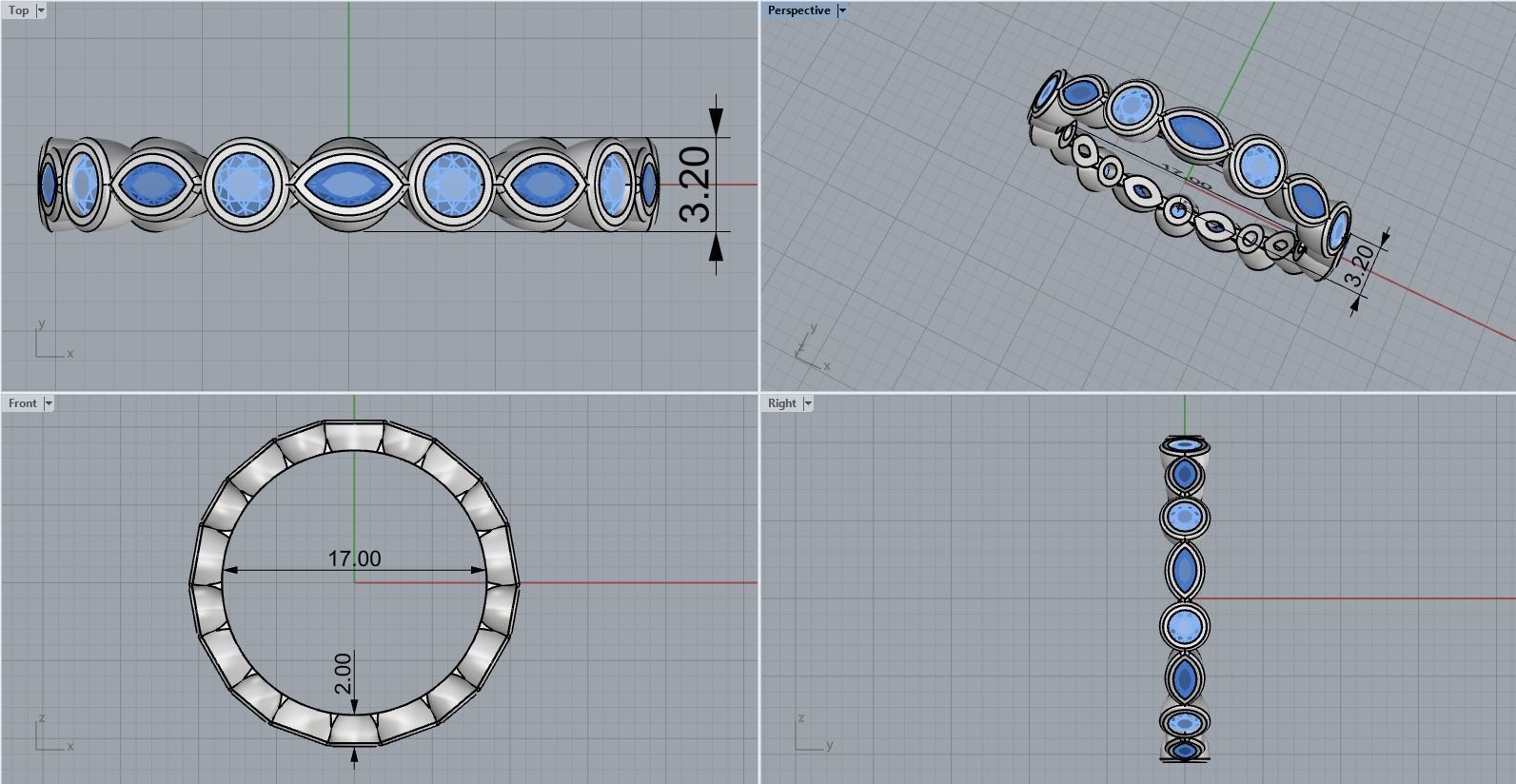 infinity marquise ring model 347 3D model 3D printable | CGTrader
