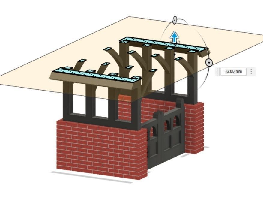 Model Railway Church Lych Gate 3D model 3D printable | CGTrader