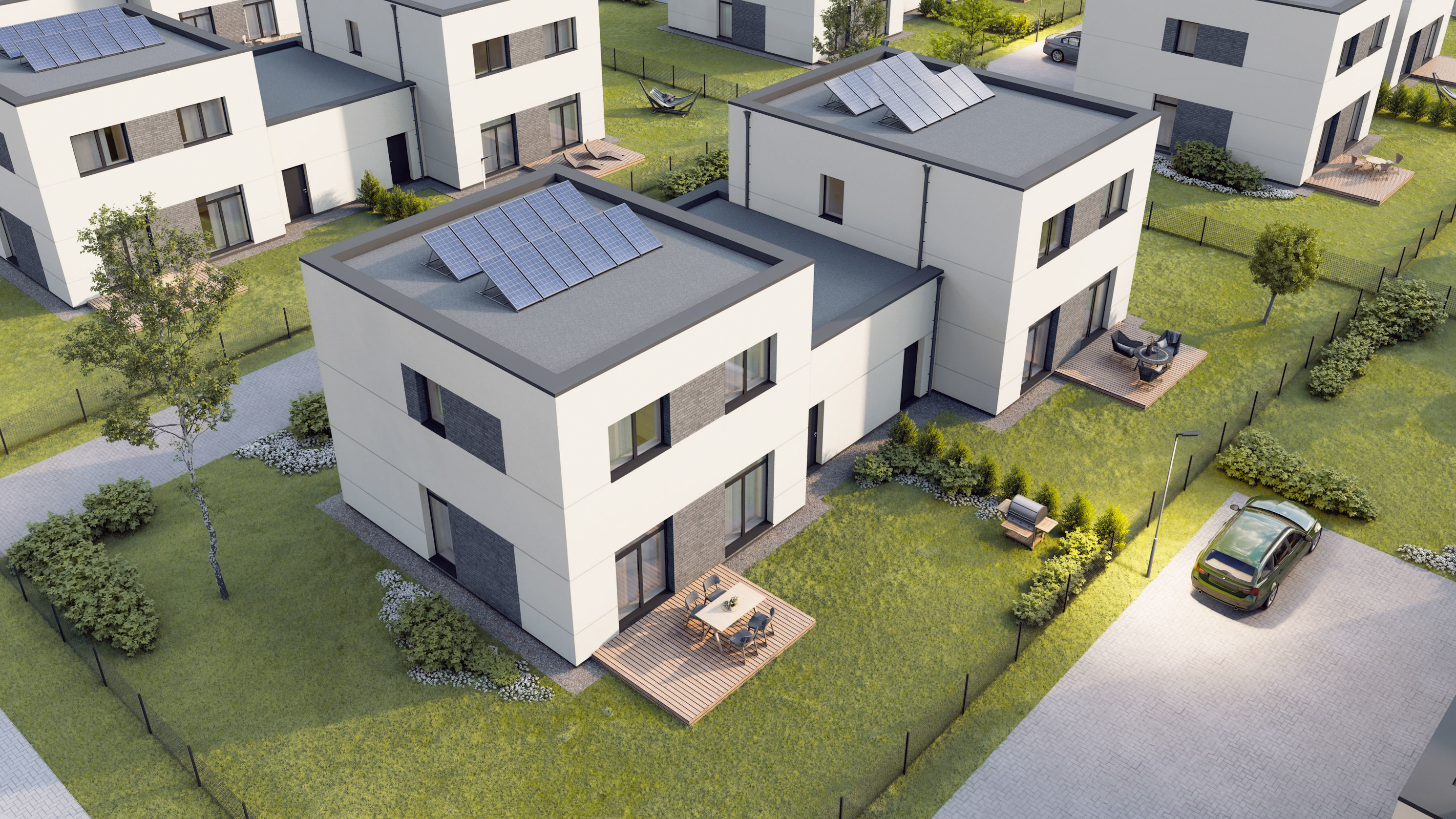 House complex with surroundings Archicad Lumion 12 Sketchup 3D model ...