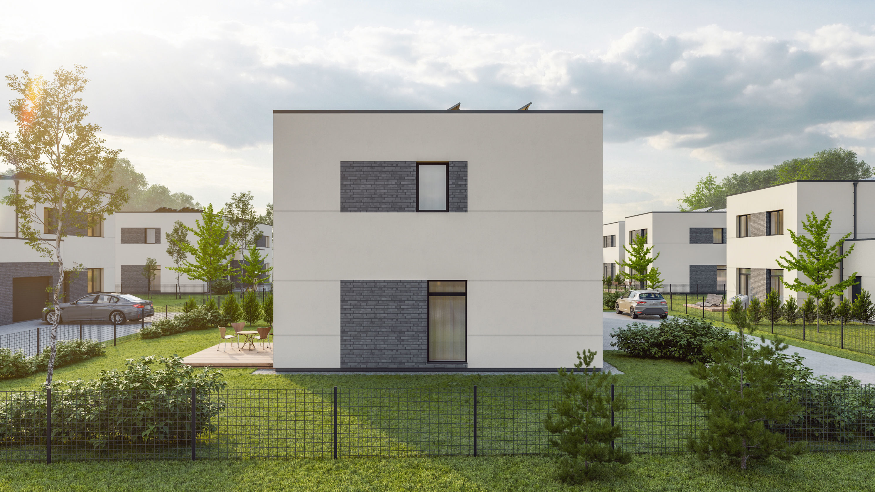 House complex with surroundings Archicad Lumion 12 Sketchup 3D model ...