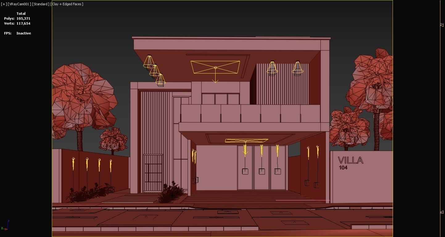 Villa house design duplex 104 3D model | CGTrader