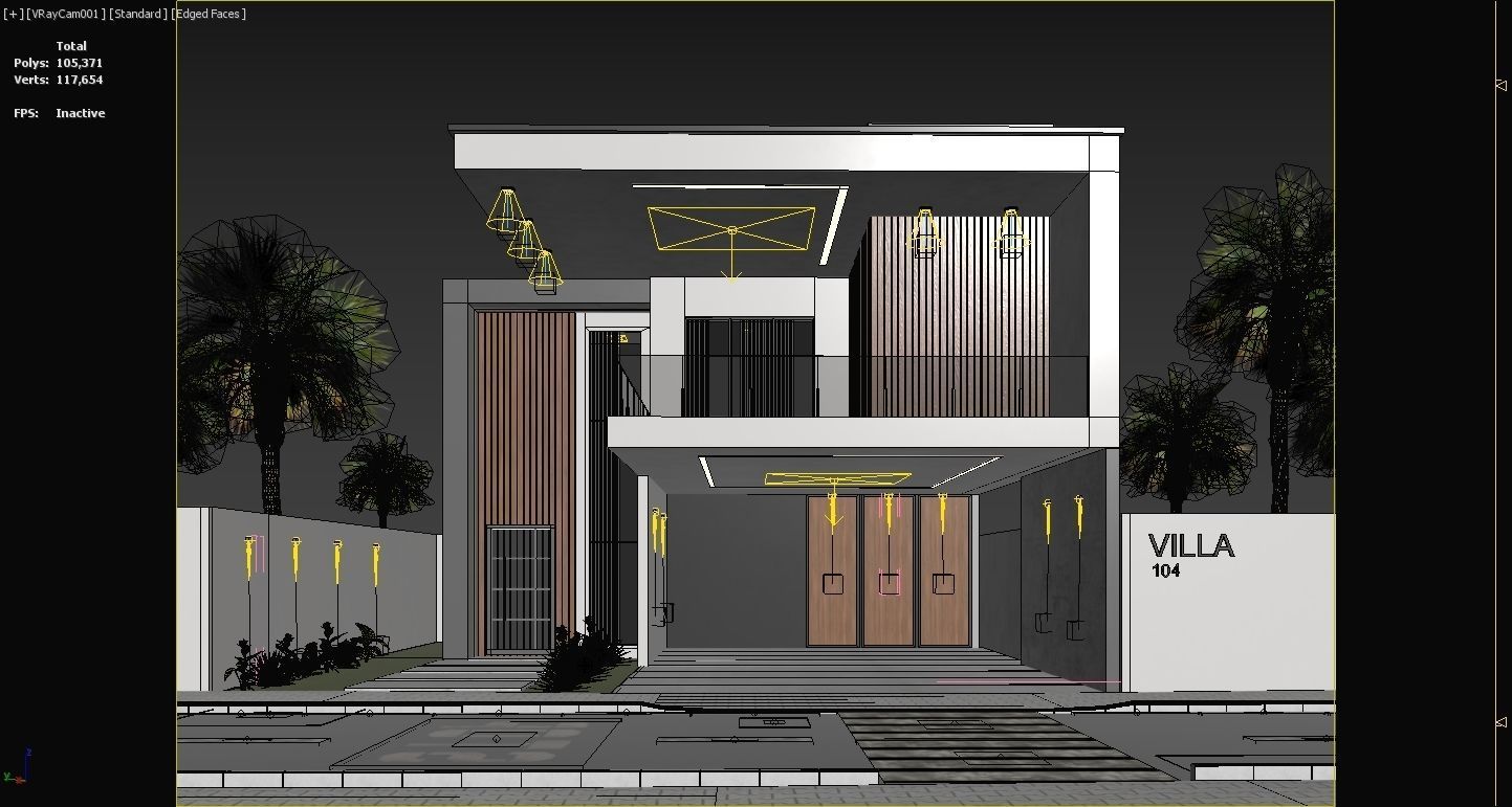 Villa house design duplex 104 3D model | CGTrader