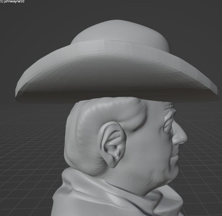 John Wayne 3D model 3D printable | CGTrader