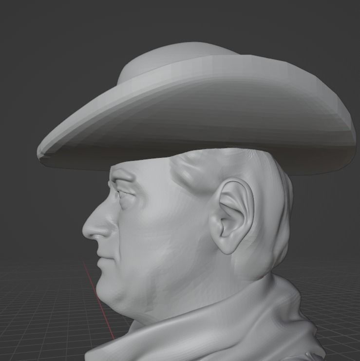 John Wayne 3D model 3D printable | CGTrader