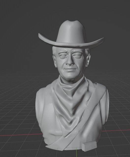 John Wayne 3D model 3D printable | CGTrader