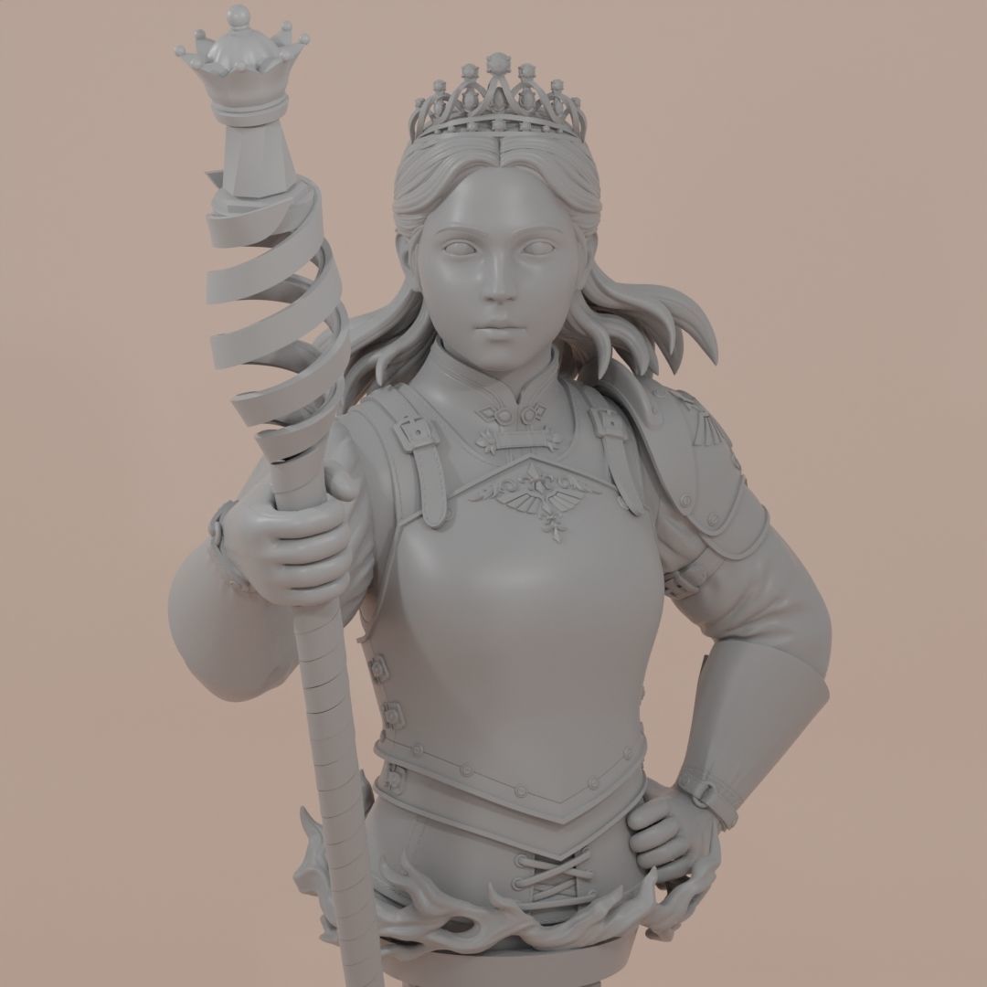 Chess Queen 3D model 3D printable | CGTrader