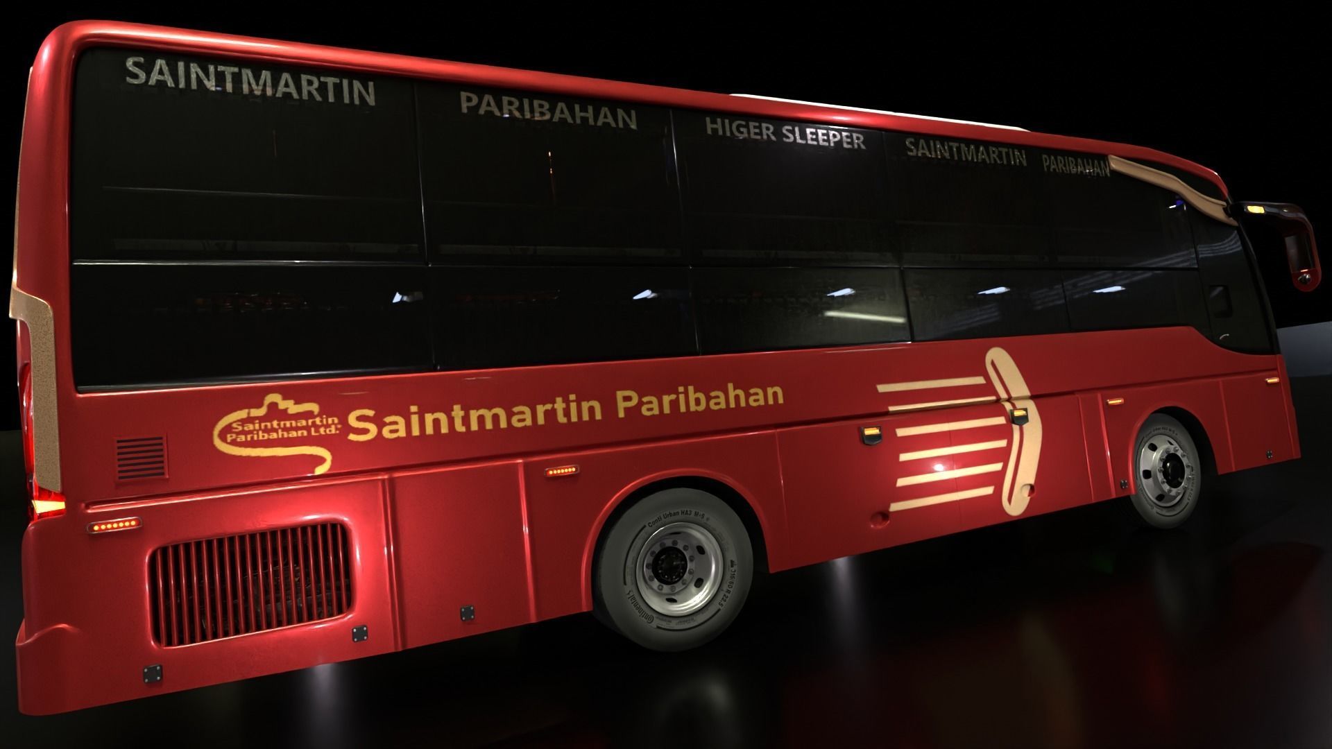 Higer Sleeper Bus 3D model | CGTrader