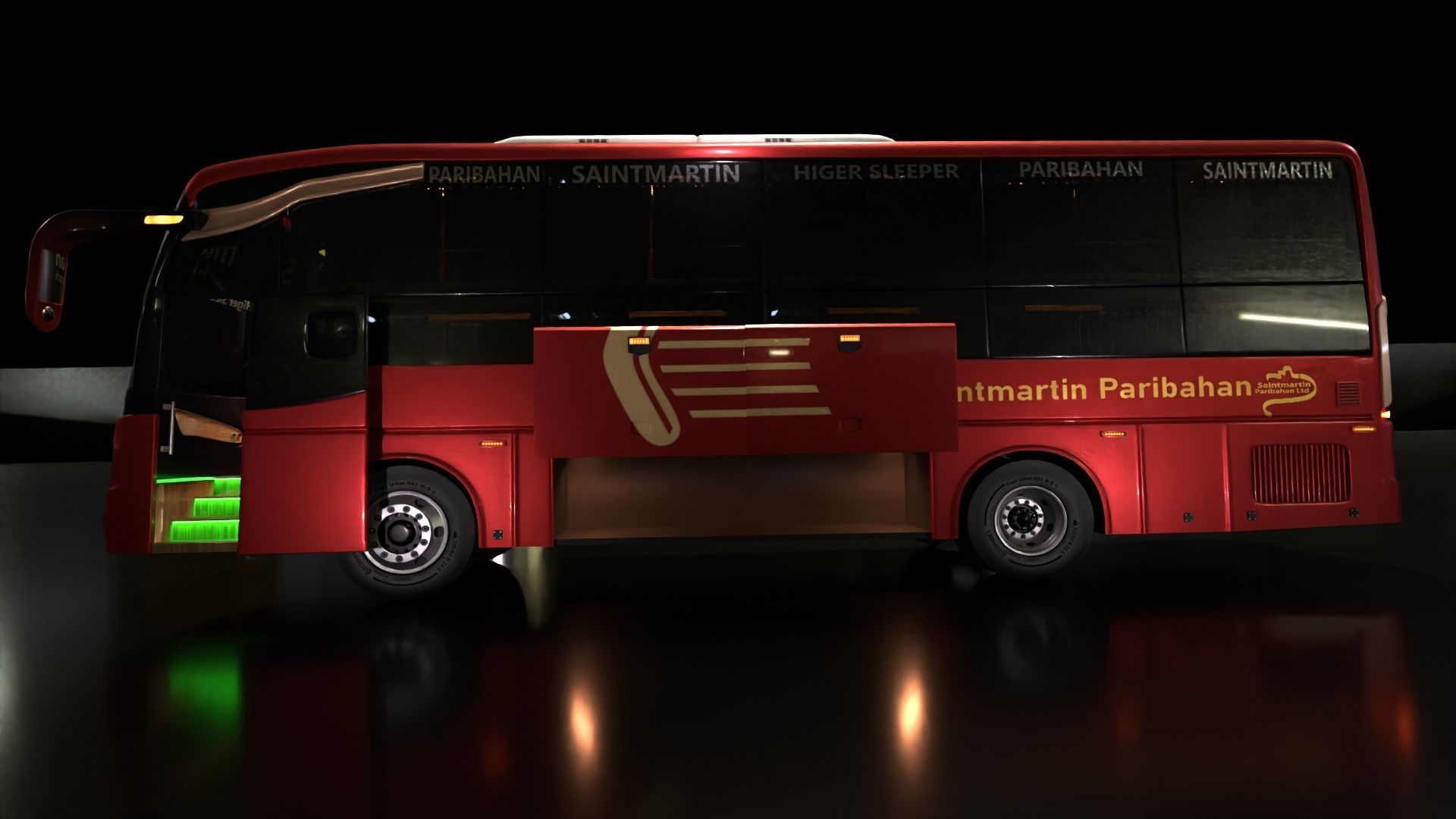 Higer Sleeper Bus 3D model | CGTrader