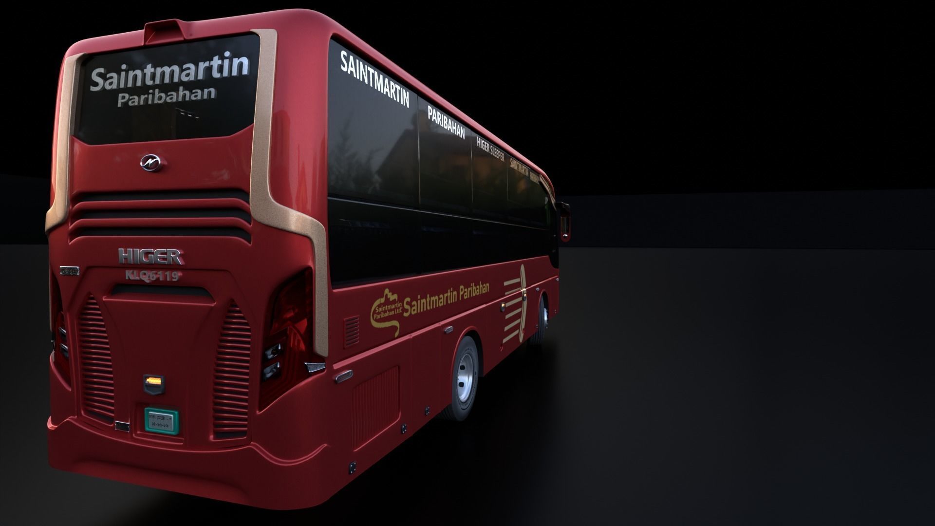 Higer Sleeper Bus 3D model | CGTrader