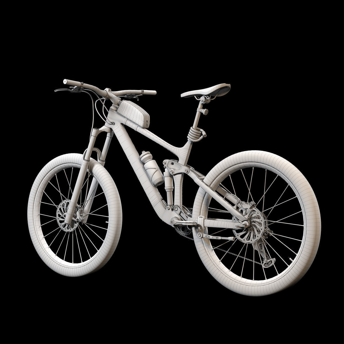 Mountain Bike-Black 3D model | CGTrader