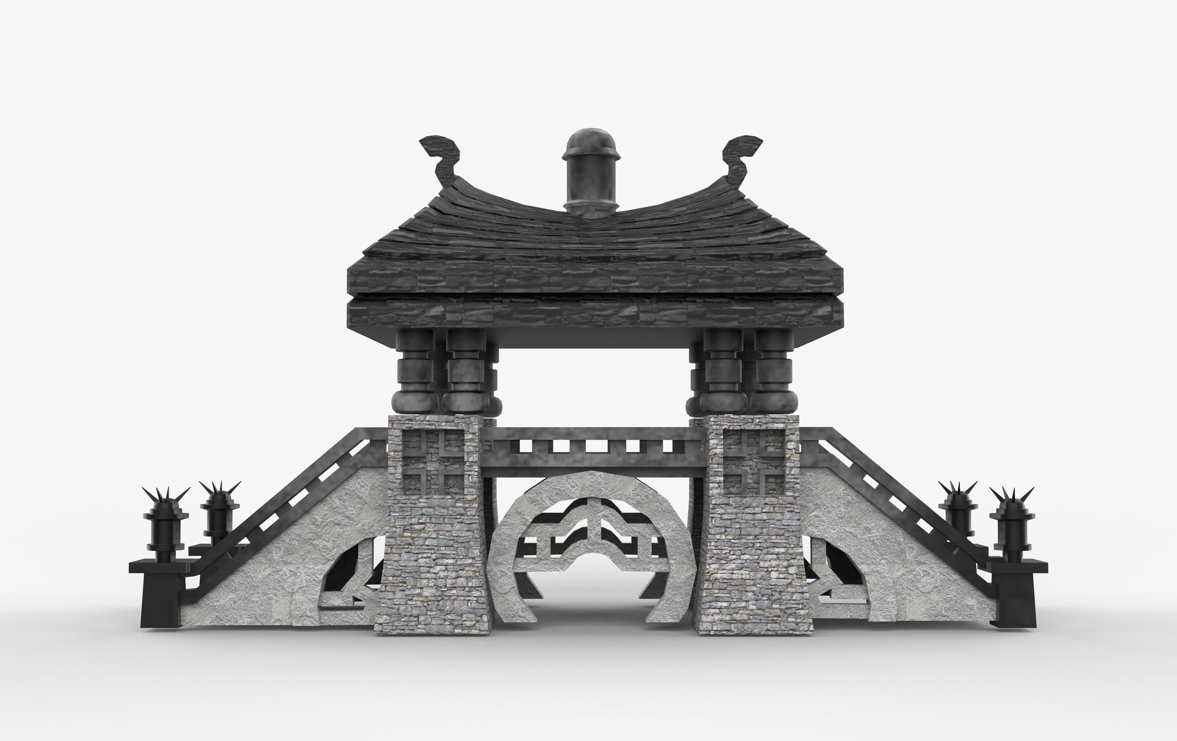 3D model stone gate VR / AR / low-poly | CGTrader