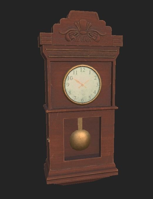 3D model Clock Stand Square VR / AR / low-poly | CGTrader