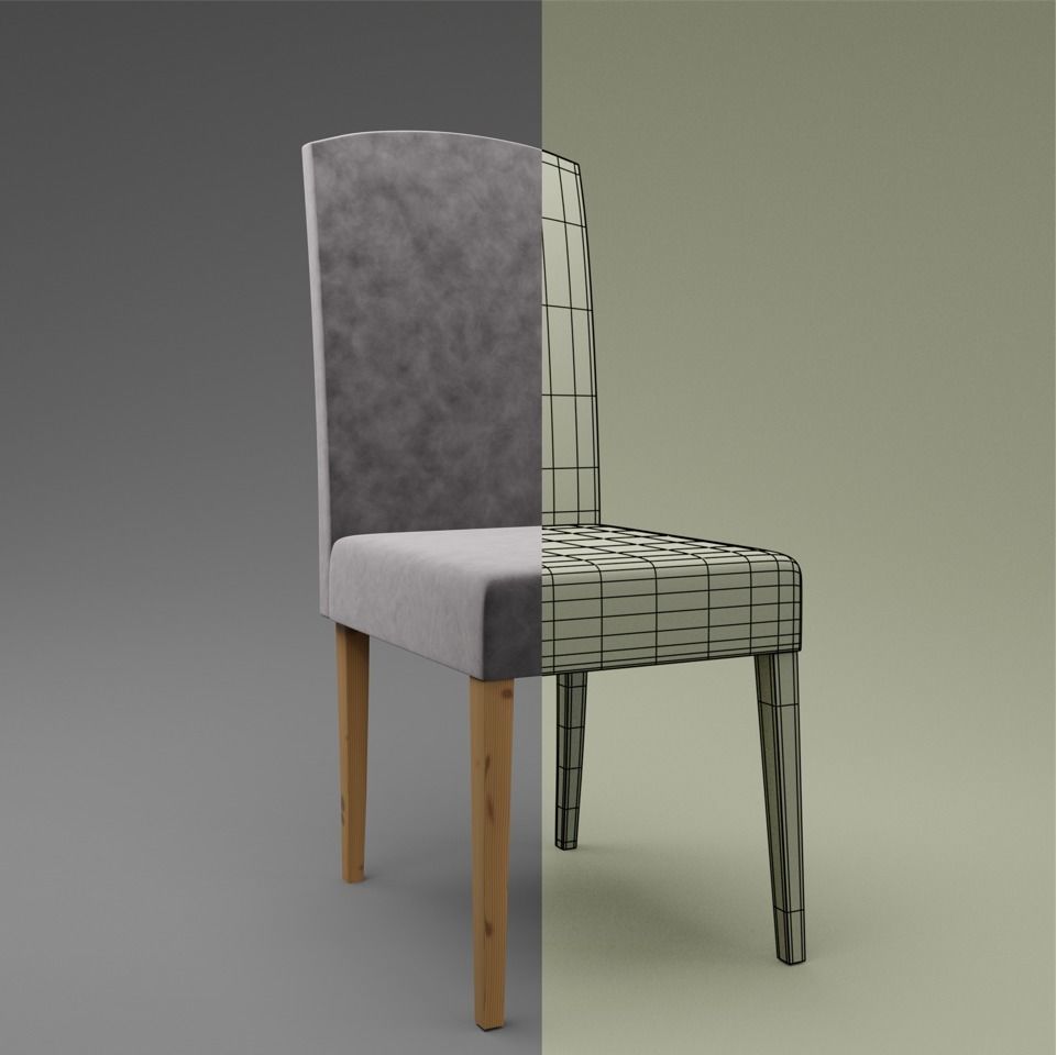 Simple Low Poly Dining Chair free VR / AR / low-poly 3D model | CGTrader