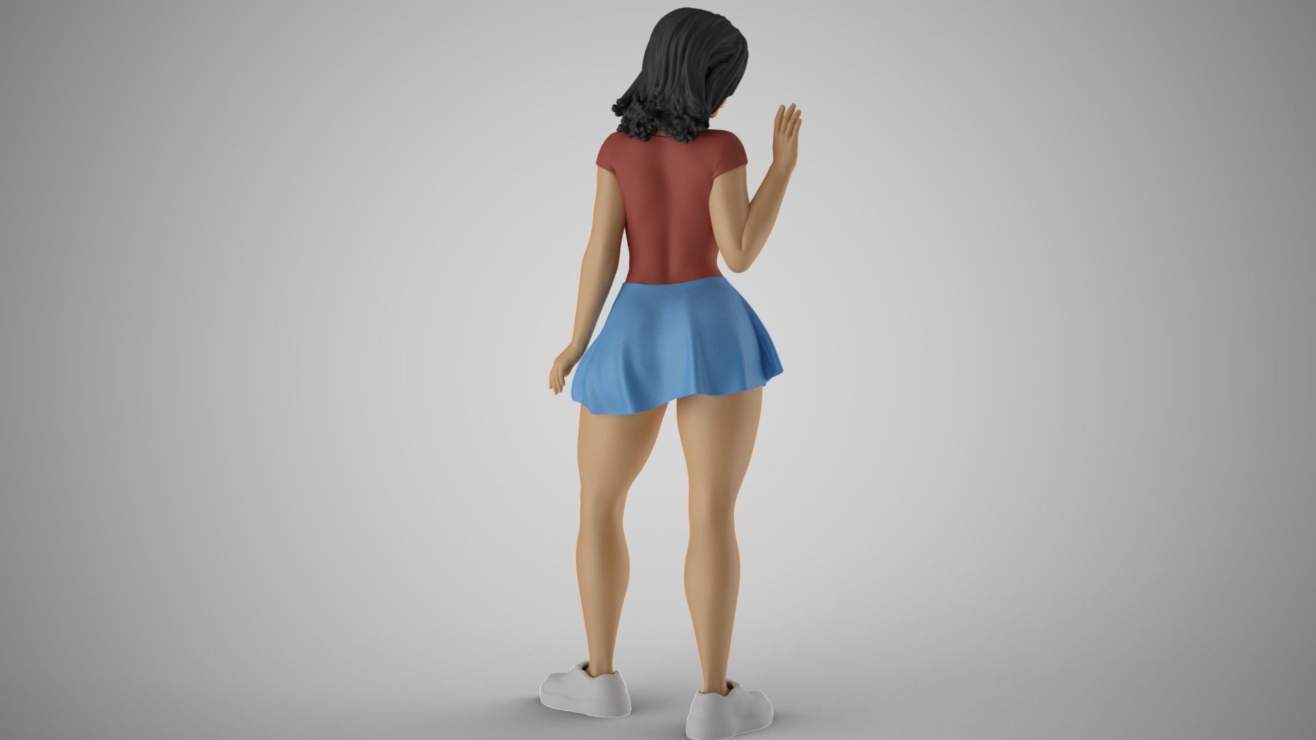 Girl Farewell Party 3D model 3D printable | CGTrader