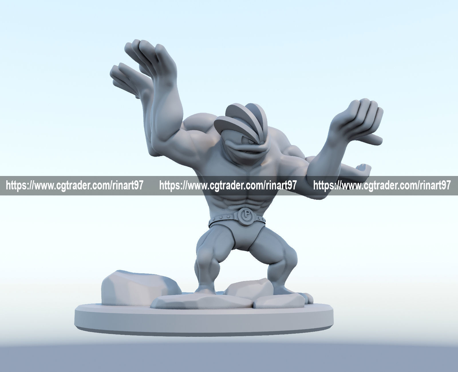machamp phone holder 3d print model from pokemon 3D model 3D printable ...