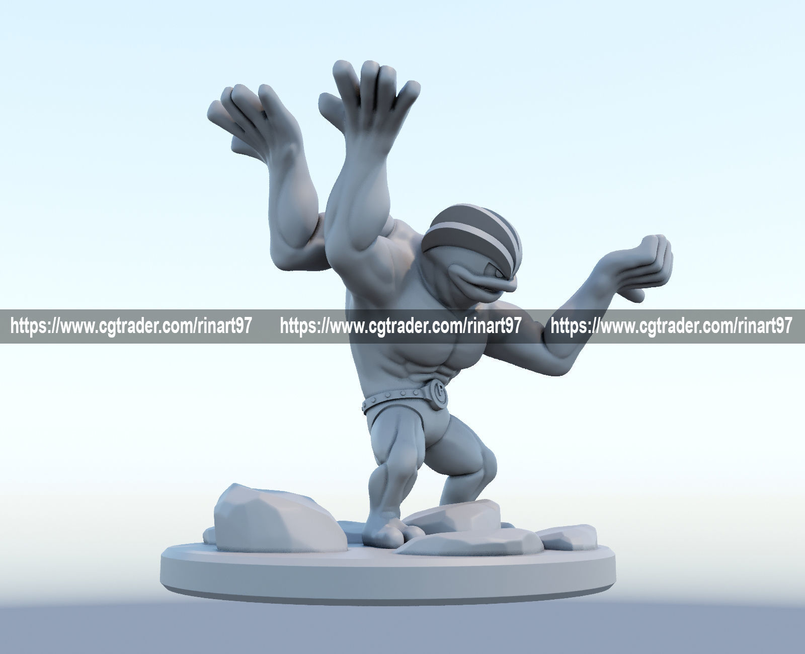 machamp phone holder 3d print model from pokemon 3D model 3D printable ...