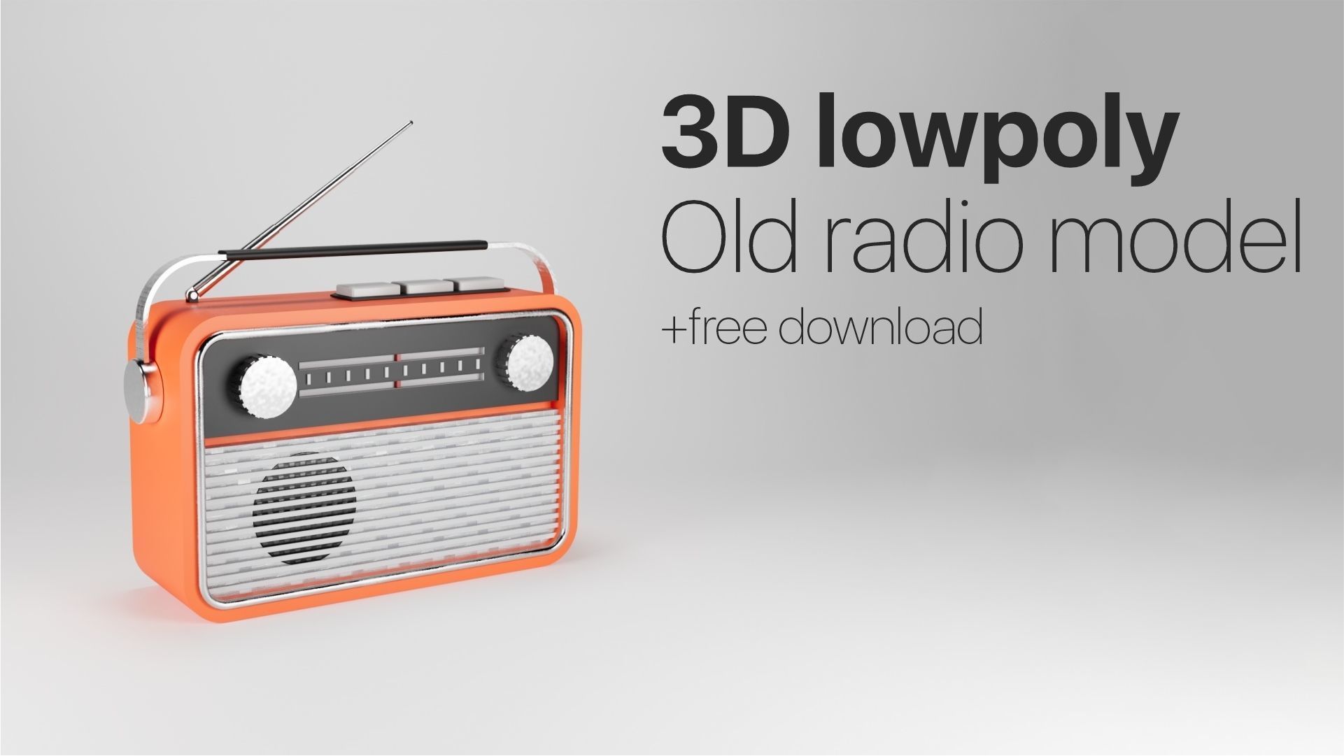 classic low-poly radio free VR / AR / low-poly 3D model | CGTrader