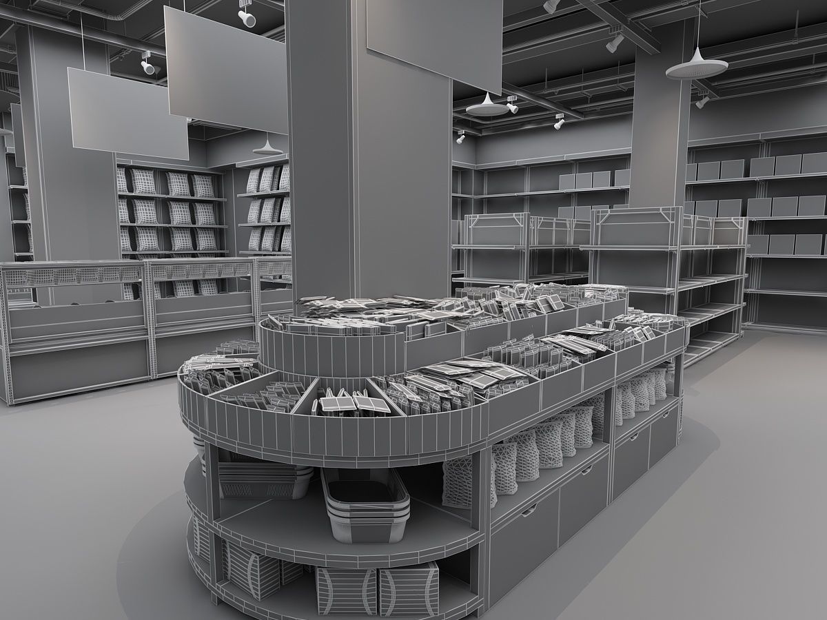 Supermarket 1 3D model | CGTrader