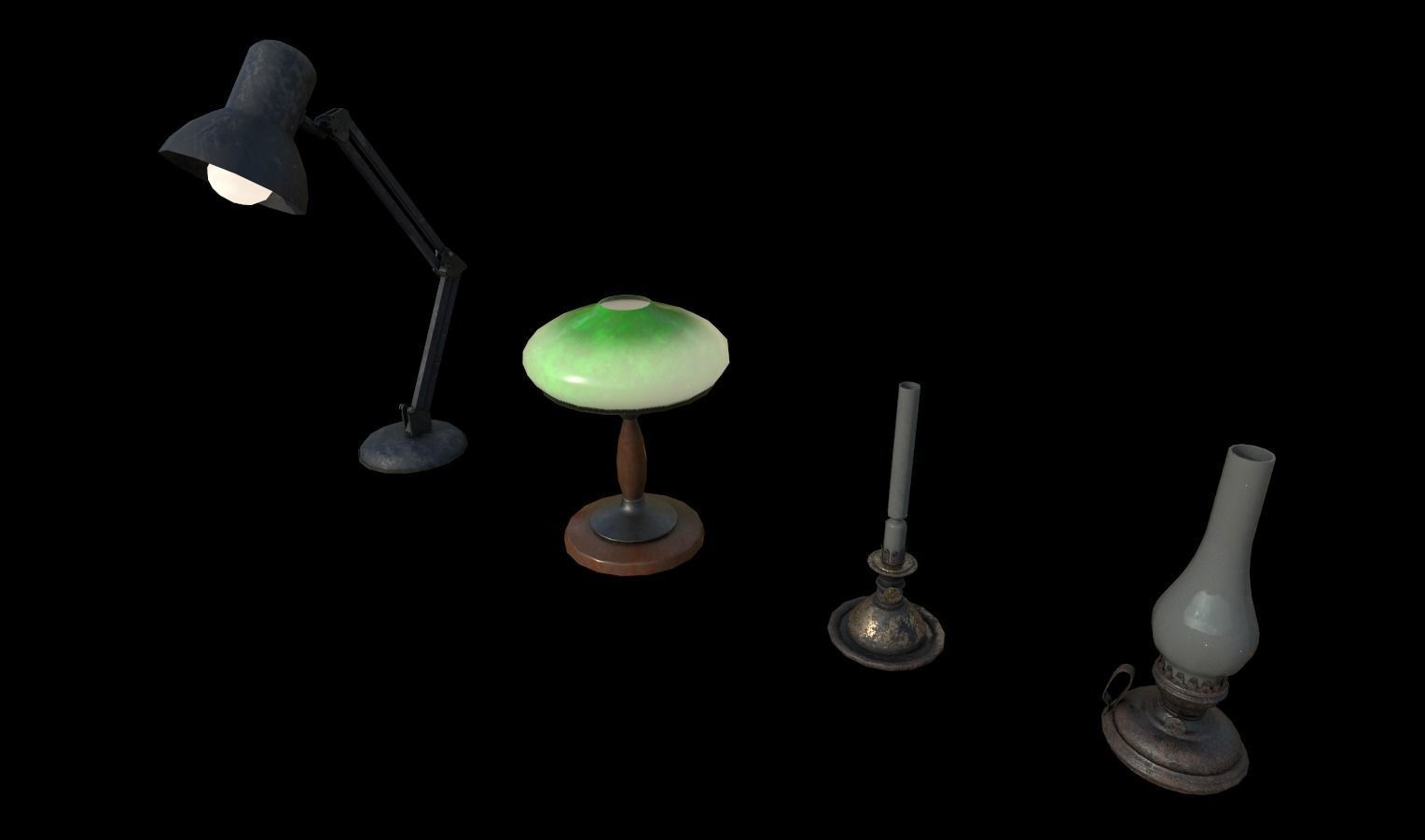 3D model Lights Prop Pack 2 VR / AR / low-poly | CGTrader