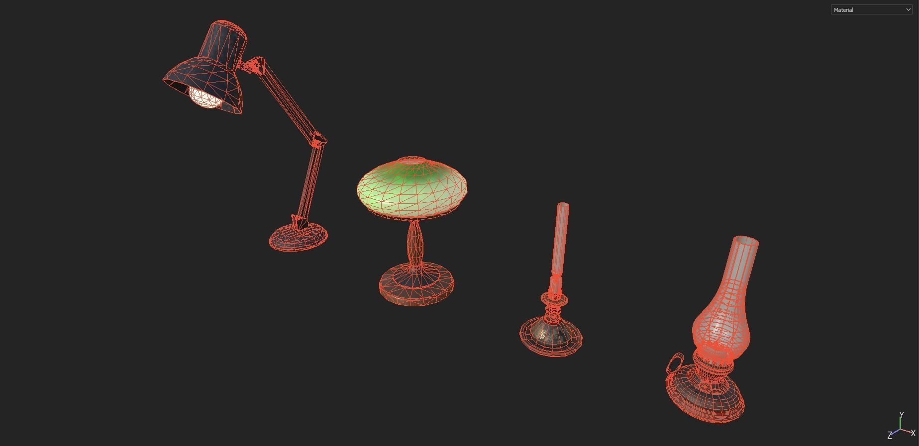 3D model Lights Prop Pack 2 VR / AR / low-poly | CGTrader