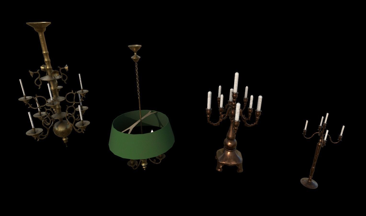 3D model Lights Prop Pack 2 VR / AR / low-poly | CGTrader