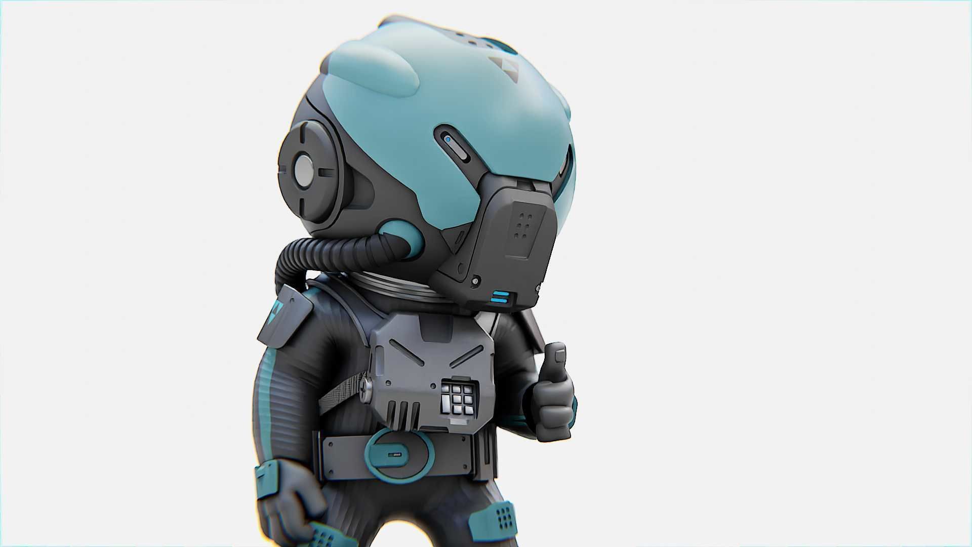 TOON ASTRONAUT ROBBY RIGGED 3D model rigged | CGTrader