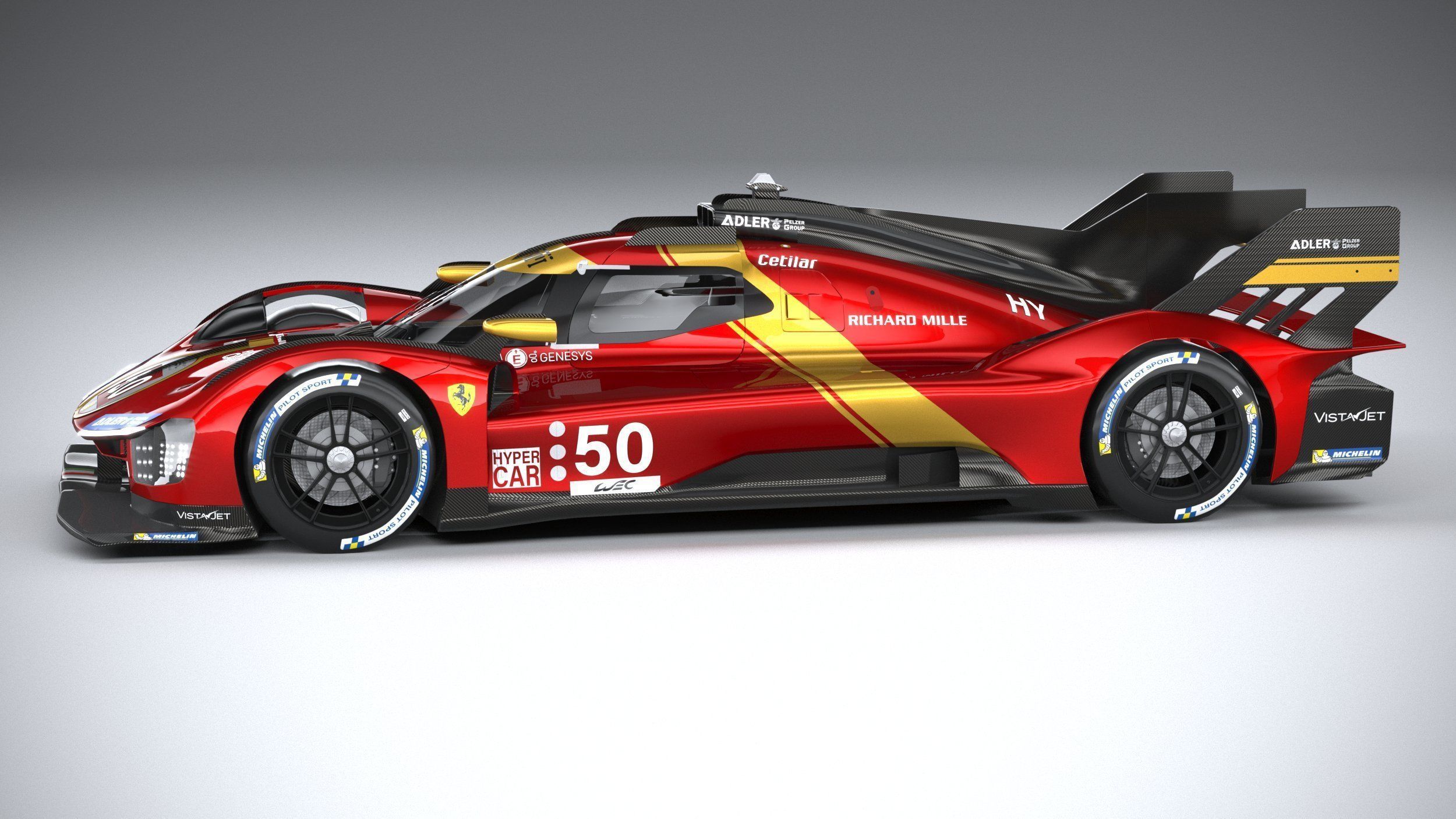 Ferrari 499P Racecar 2023 LowPoly 3D model | CGTrader