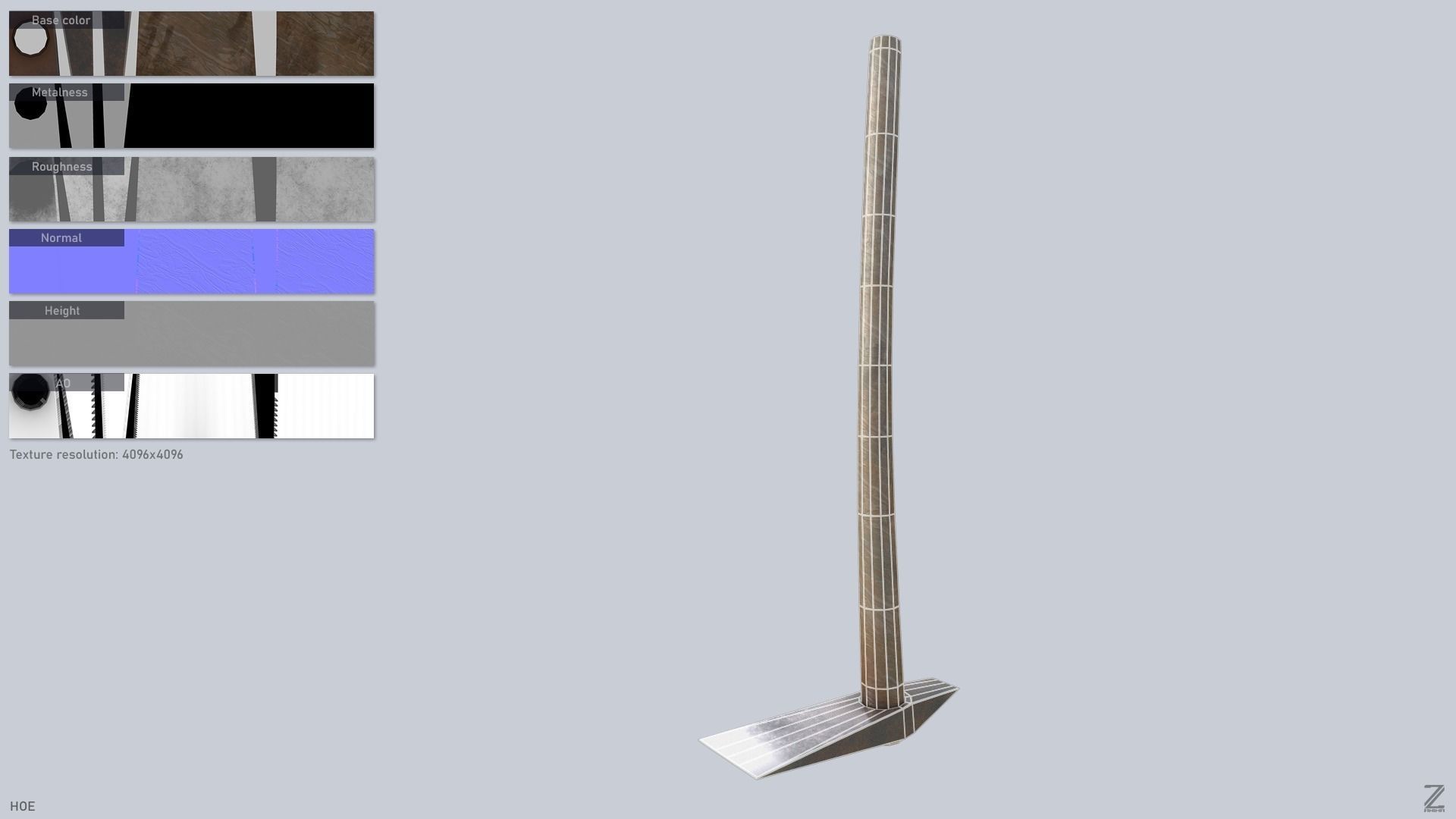 3D model Farm hoe VR / AR / low-poly | CGTrader