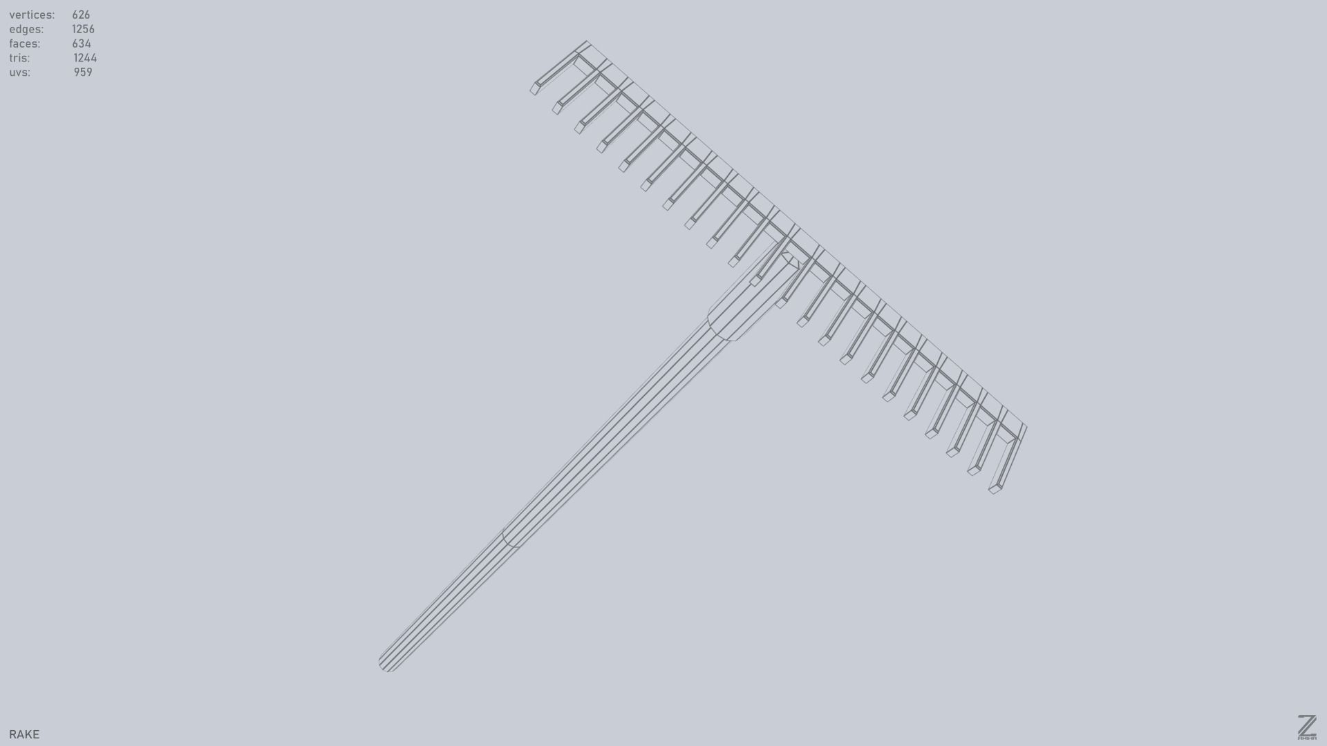 3D model Farm rake VR / AR / low-poly | CGTrader