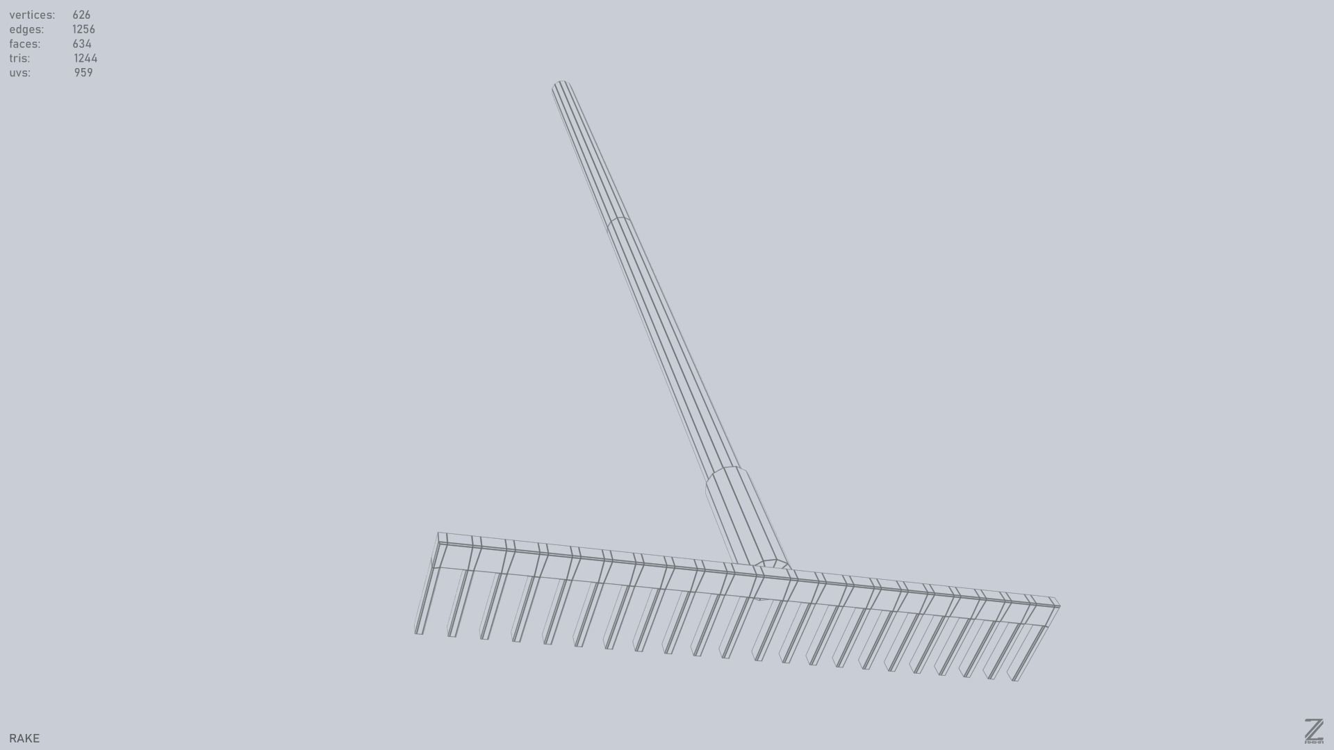 3D model Farm rake VR / AR / low-poly | CGTrader