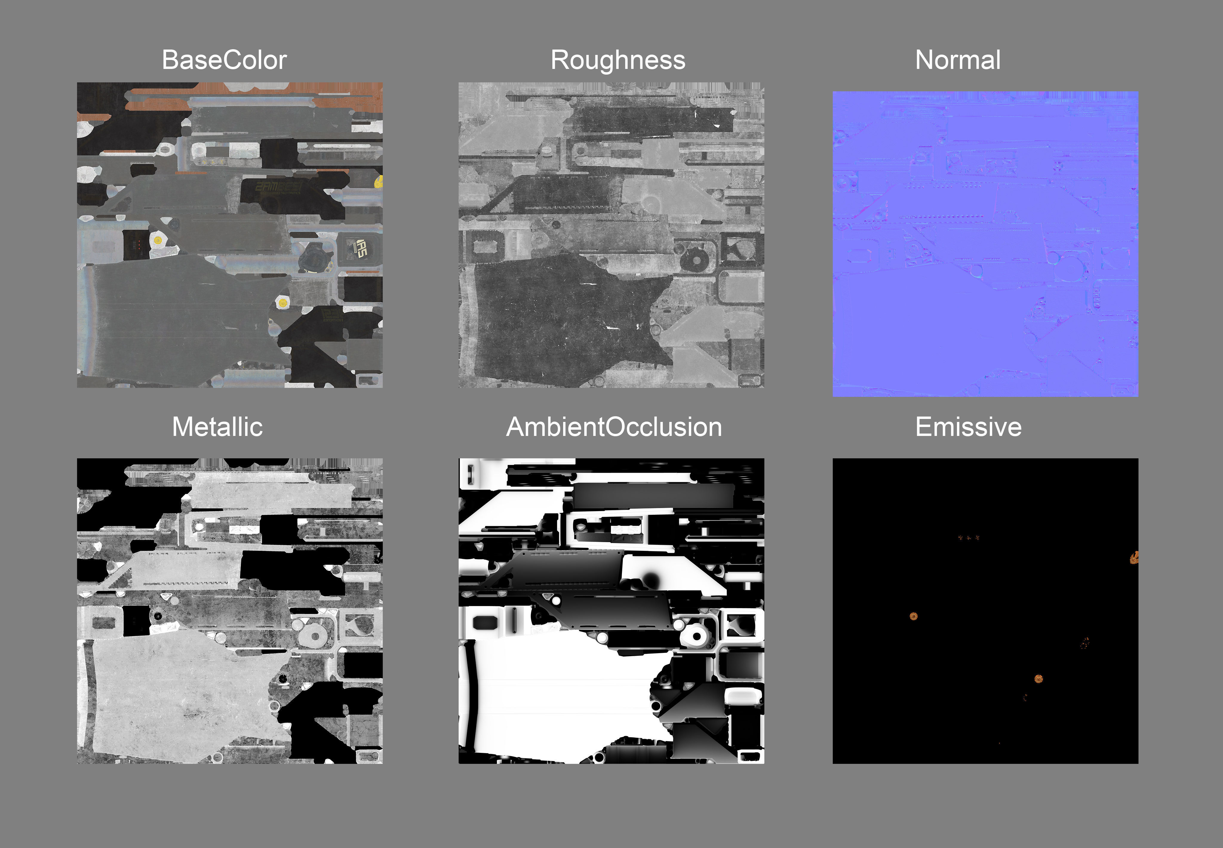 Cyber Handgun VFX Asset 3D model rigged | CGTrader