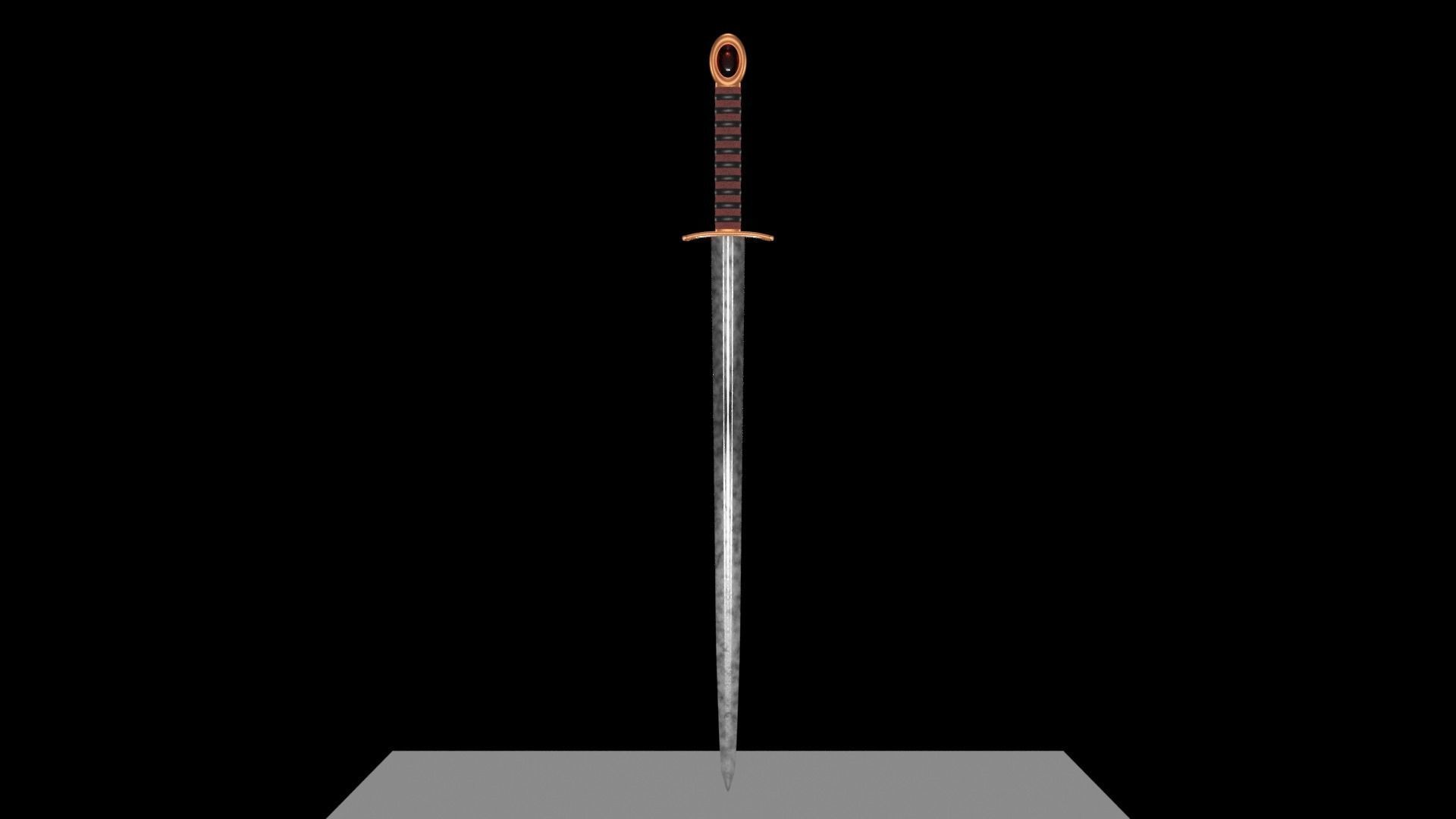 Custom Medieval Sword 3D model | CGTrader