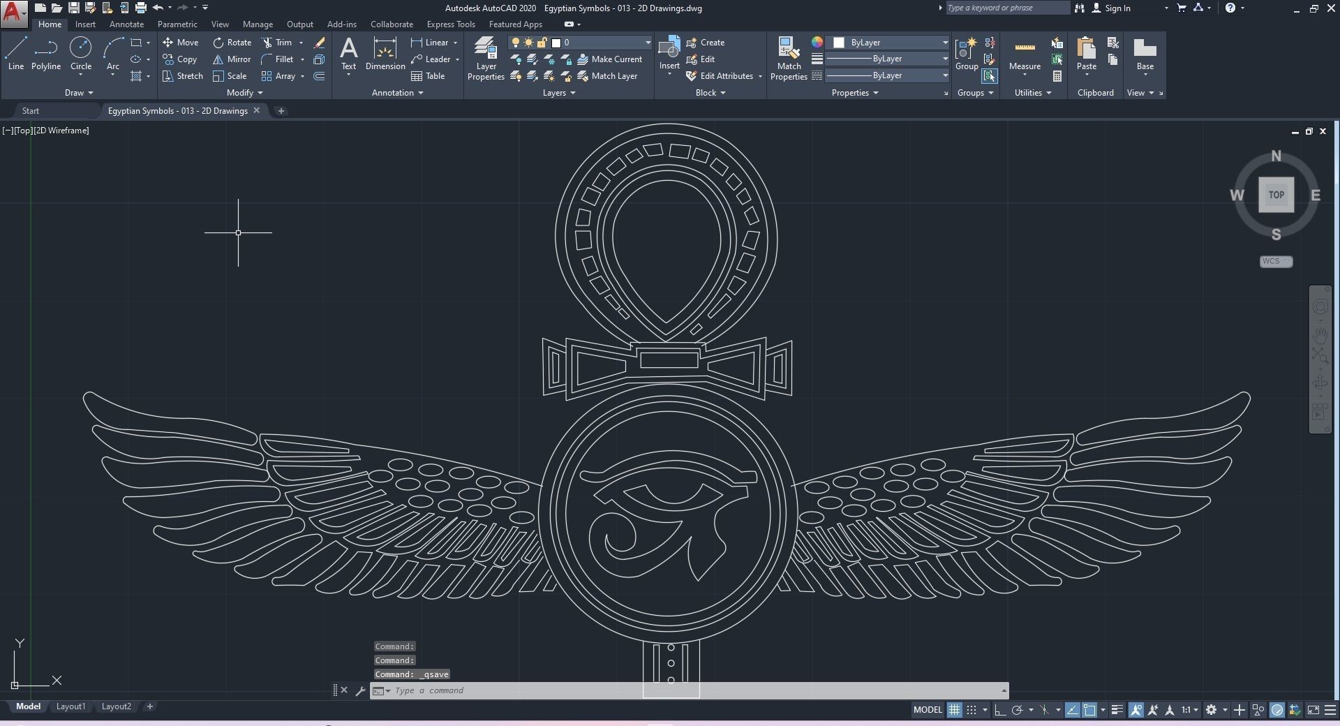 3D model Egyptian Symbols - 013 VR / AR / low-poly | CGTrader