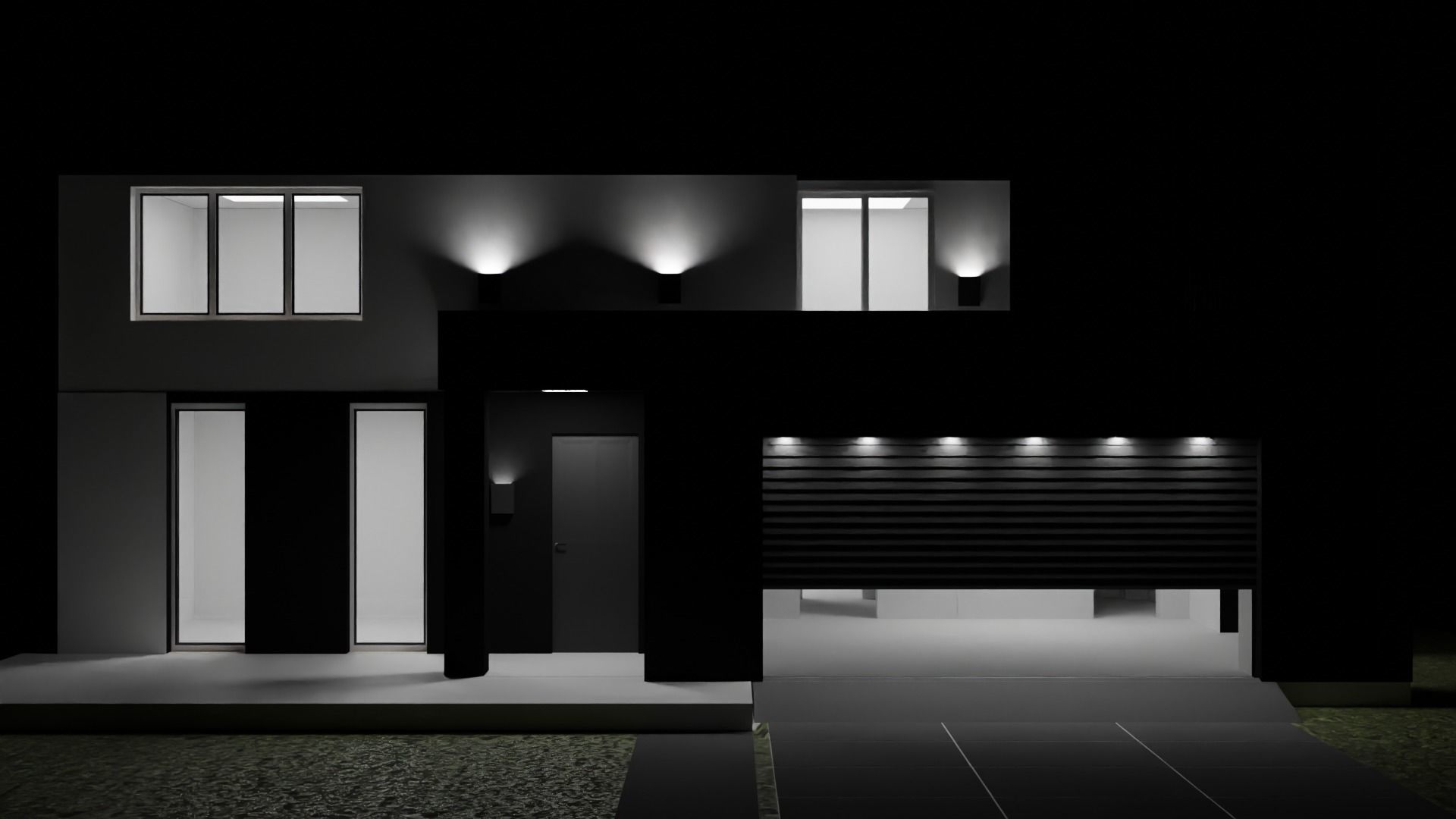 empty two-story house 3D model rigged | CGTrader