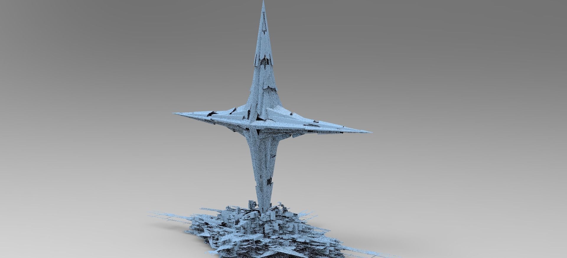 Sunlight Crystal Shard Tower 1 3D model | CGTrader
