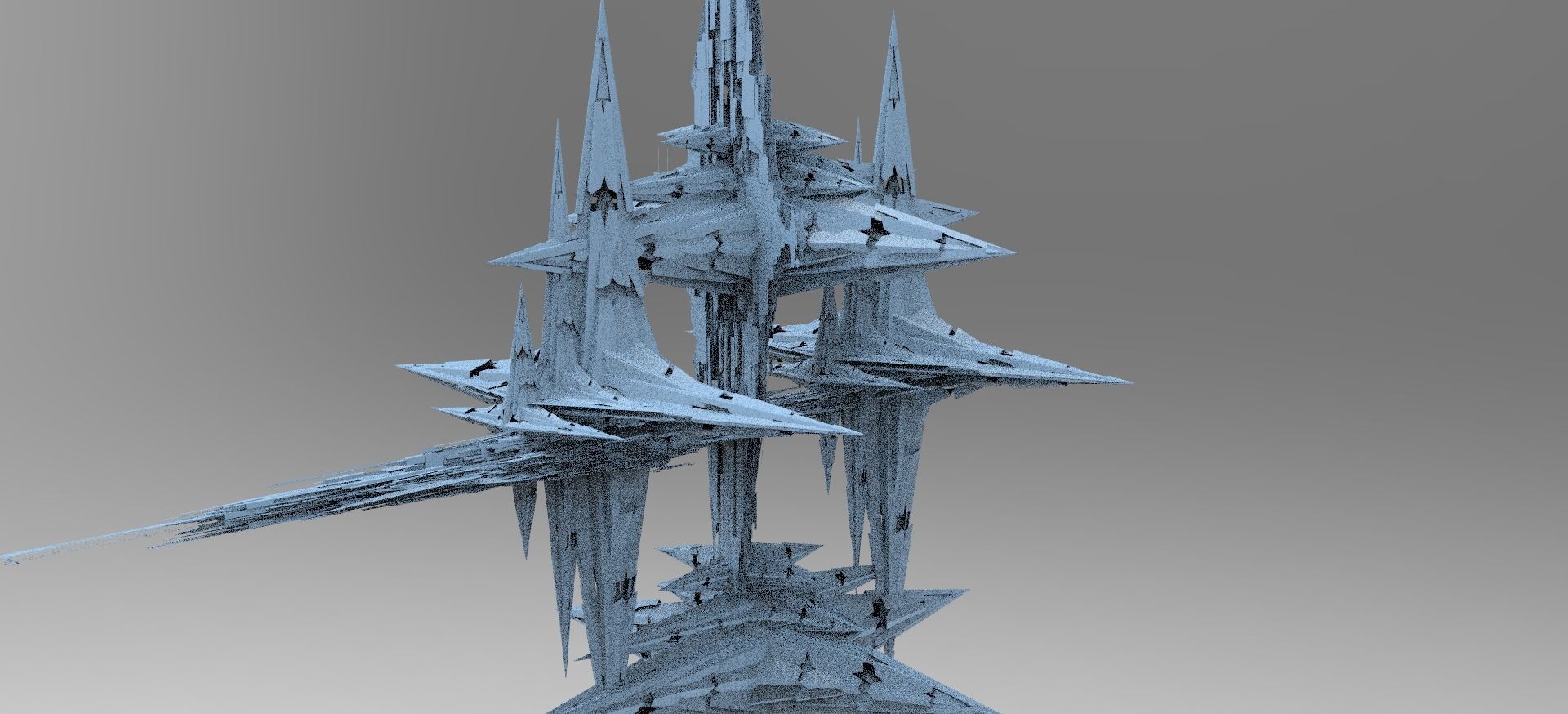 Sunlight Crystal Shard Tower city 2 3D model | CGTrader
