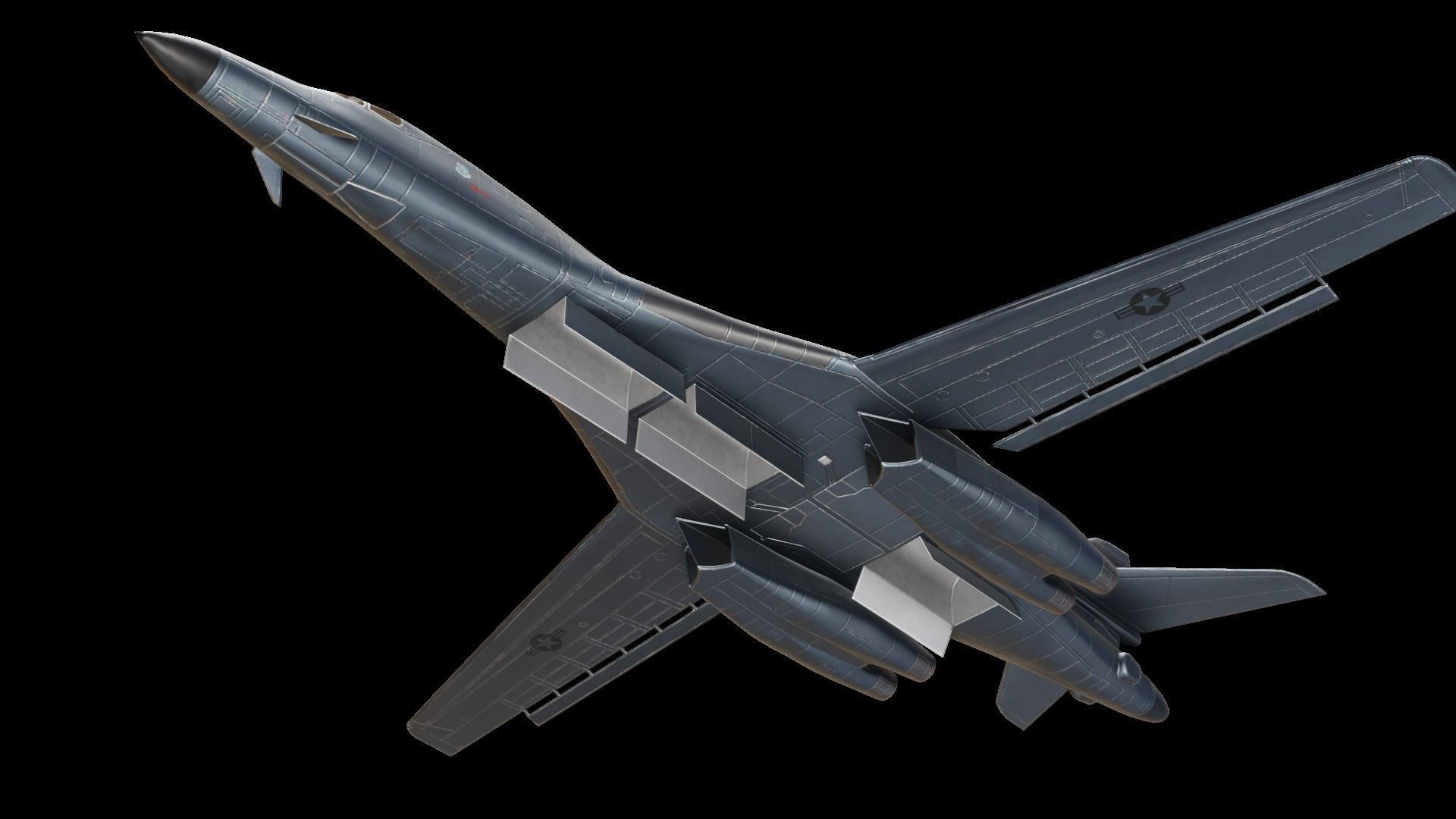 3D model Rockwell B-1 Lancer Heavy bomber VR / AR / low-poly | CGTrader