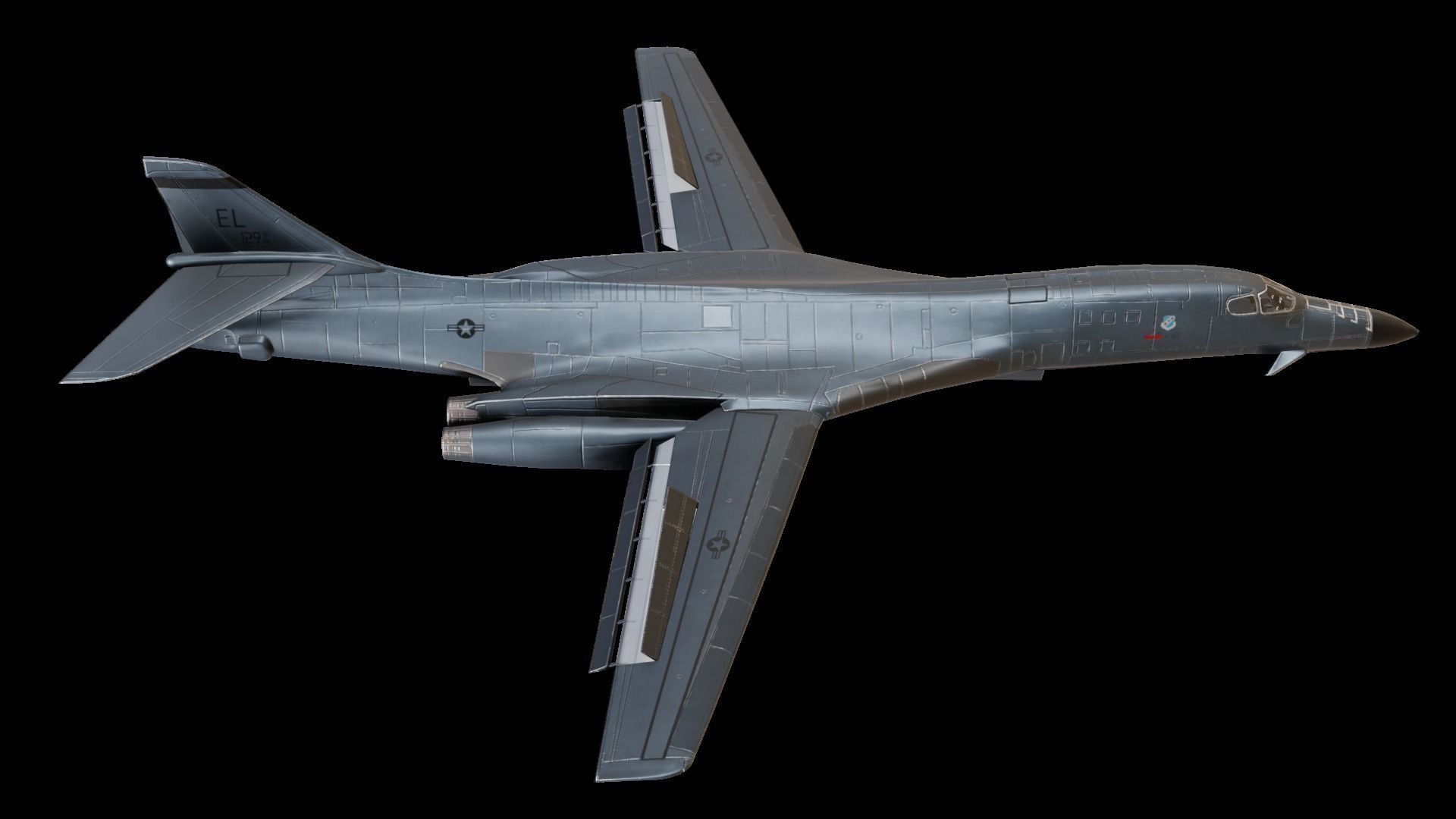 3D model Rockwell B-1 Lancer Heavy bomber VR / AR / low-poly | CGTrader