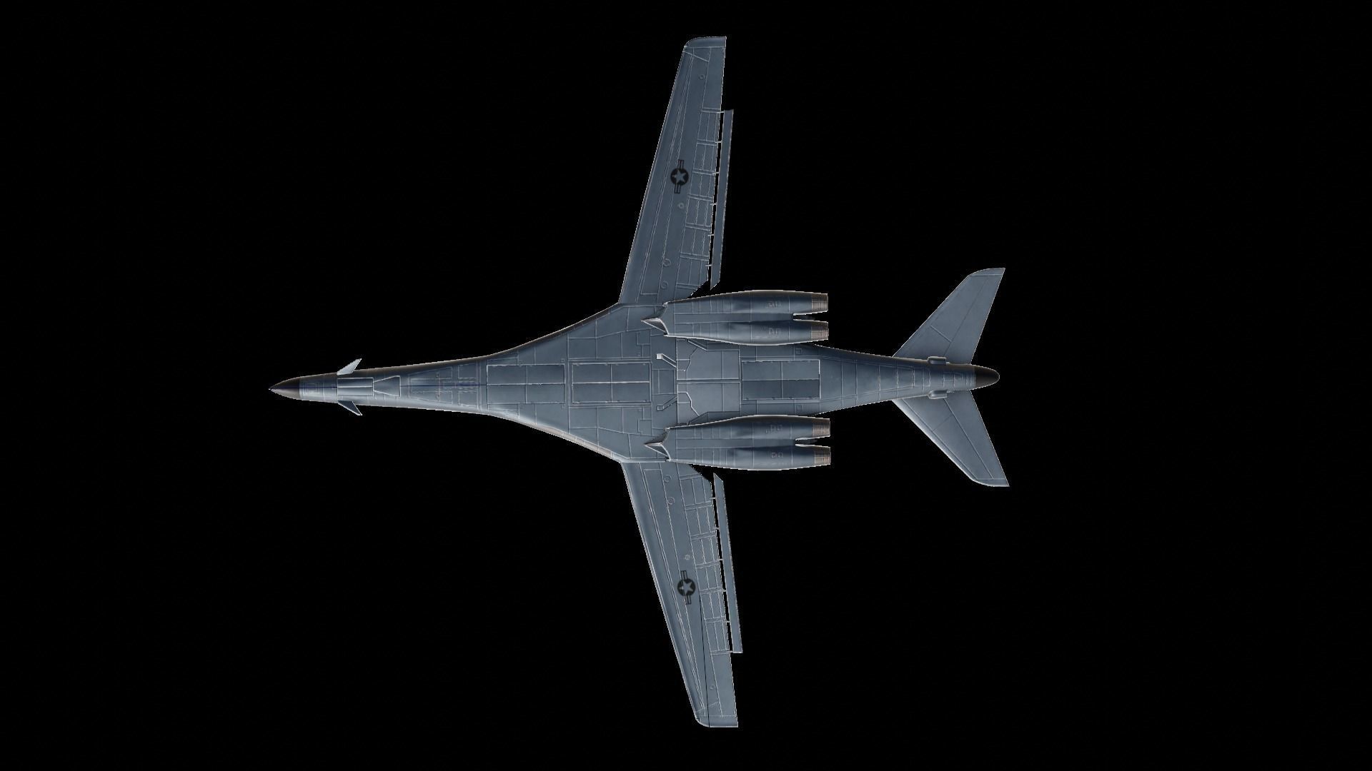 3D model Rockwell B-1 Lancer Heavy bomber VR / AR / low-poly | CGTrader