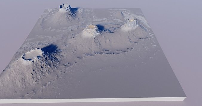 Volcanic Terrain 3D model | CGTrader