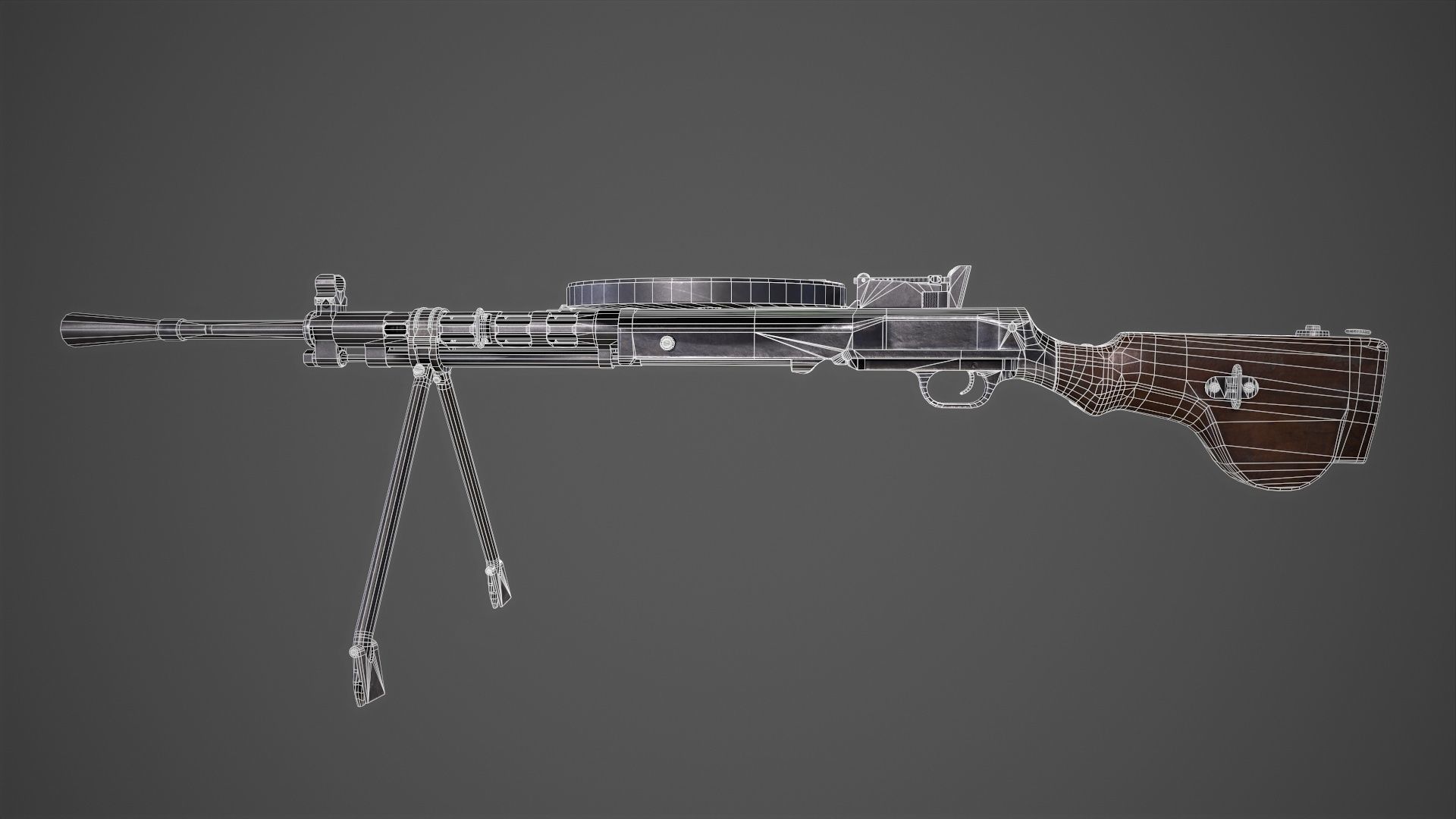 3D model DP-28 machine gun VR / AR / low-poly | CGTrader