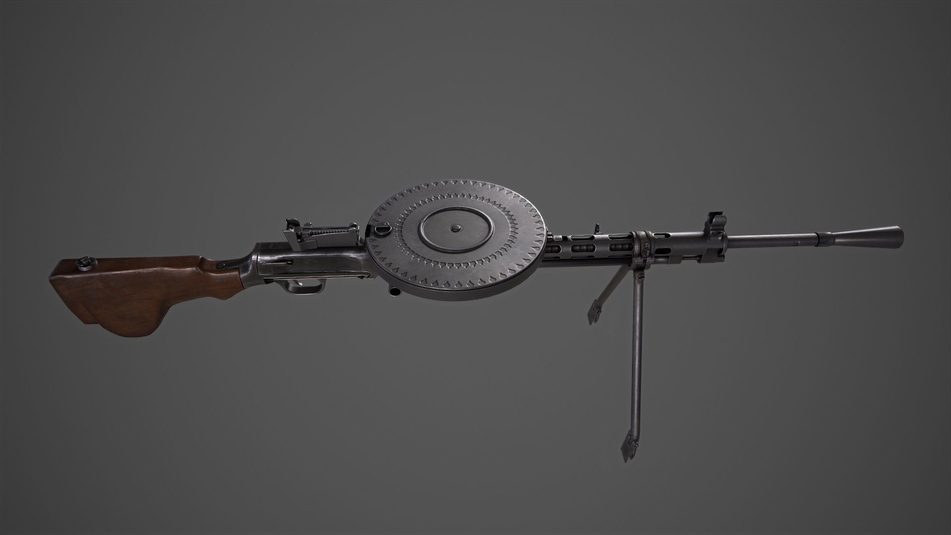 3D model DP-28 machine gun VR / AR / low-poly | CGTrader